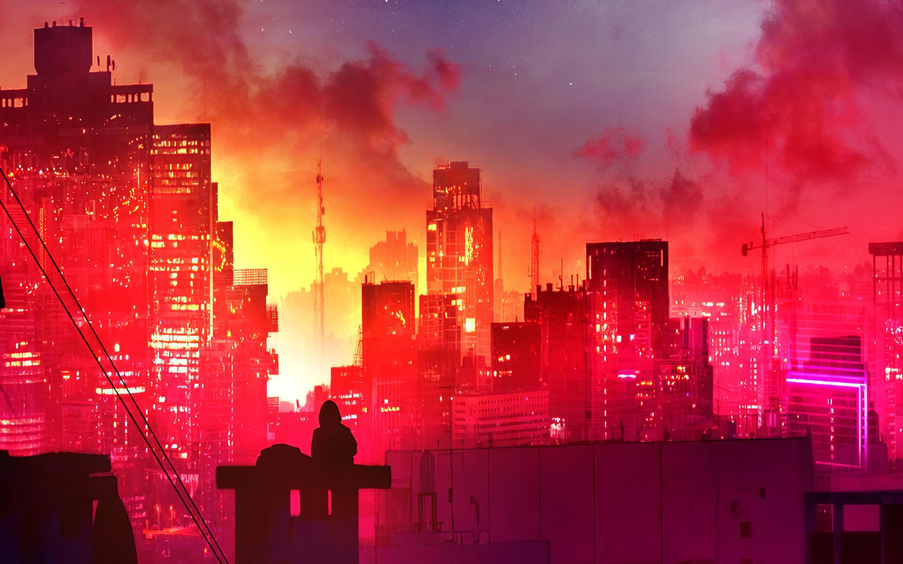 Red Skyline Wallpapers - Wallpaper Cave