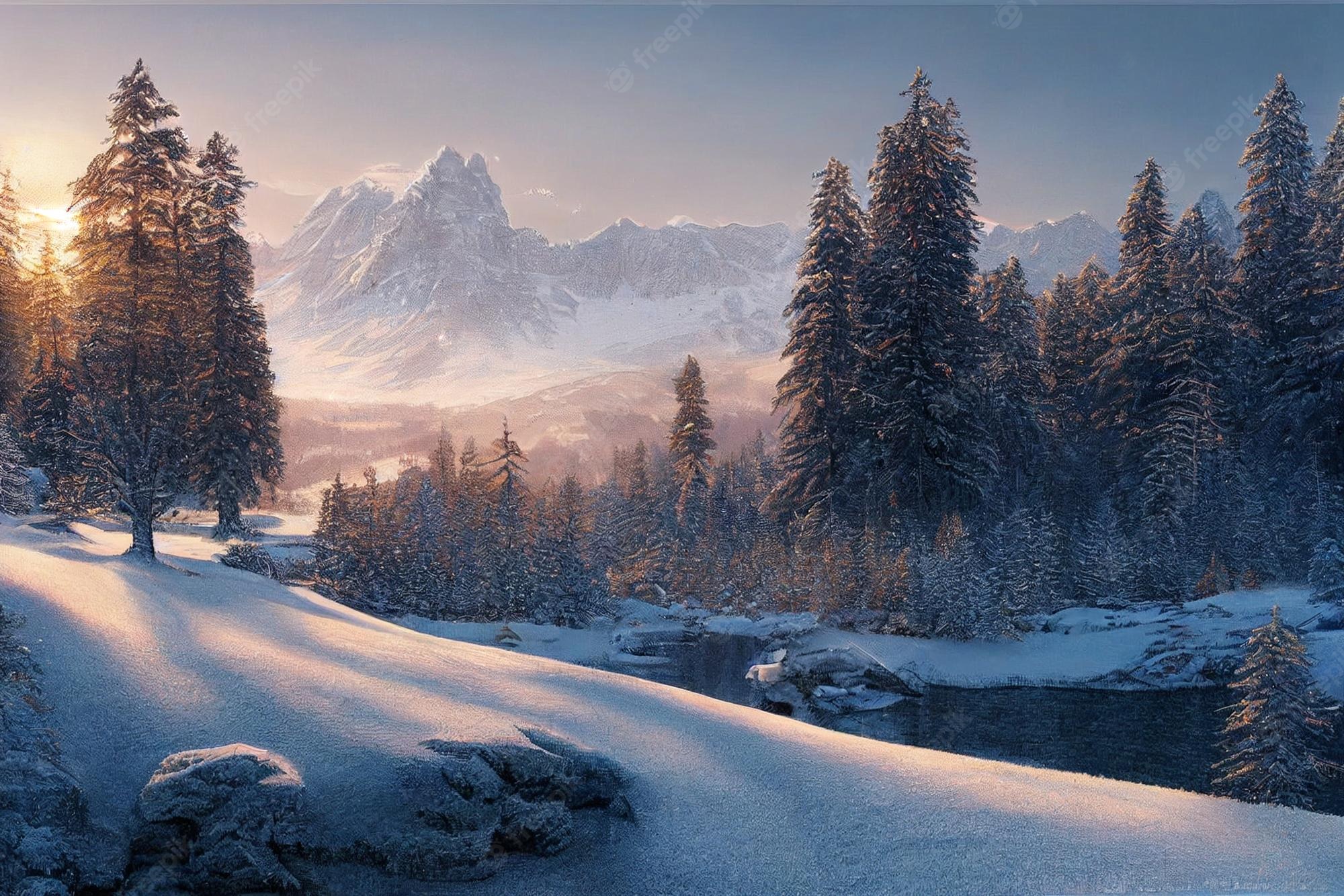 Winter Digital Art Landscape Wallpapers - Wallpaper Cave
