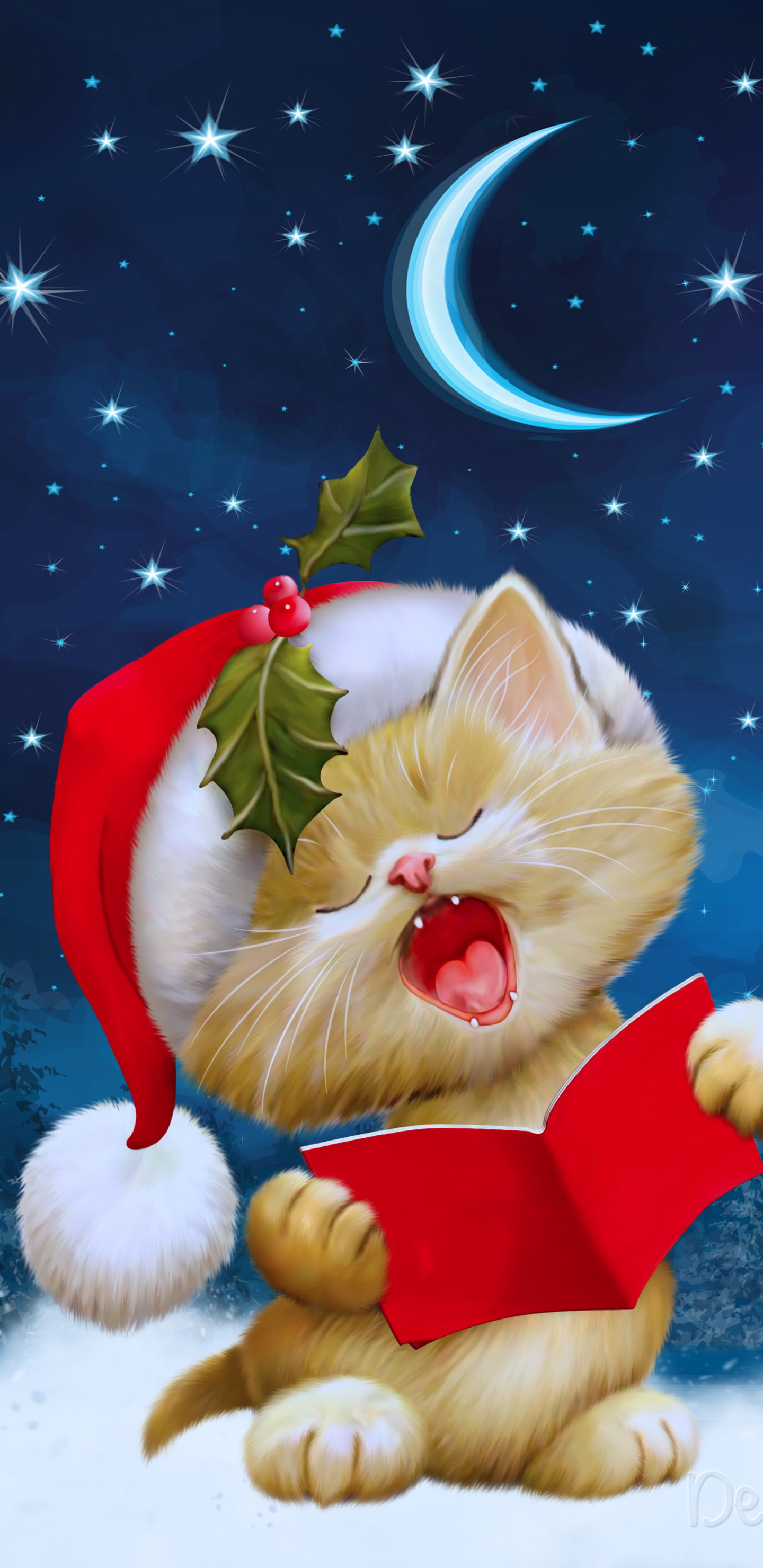 Christmas Cats Phone Wallpapers - Wallpaper Cave