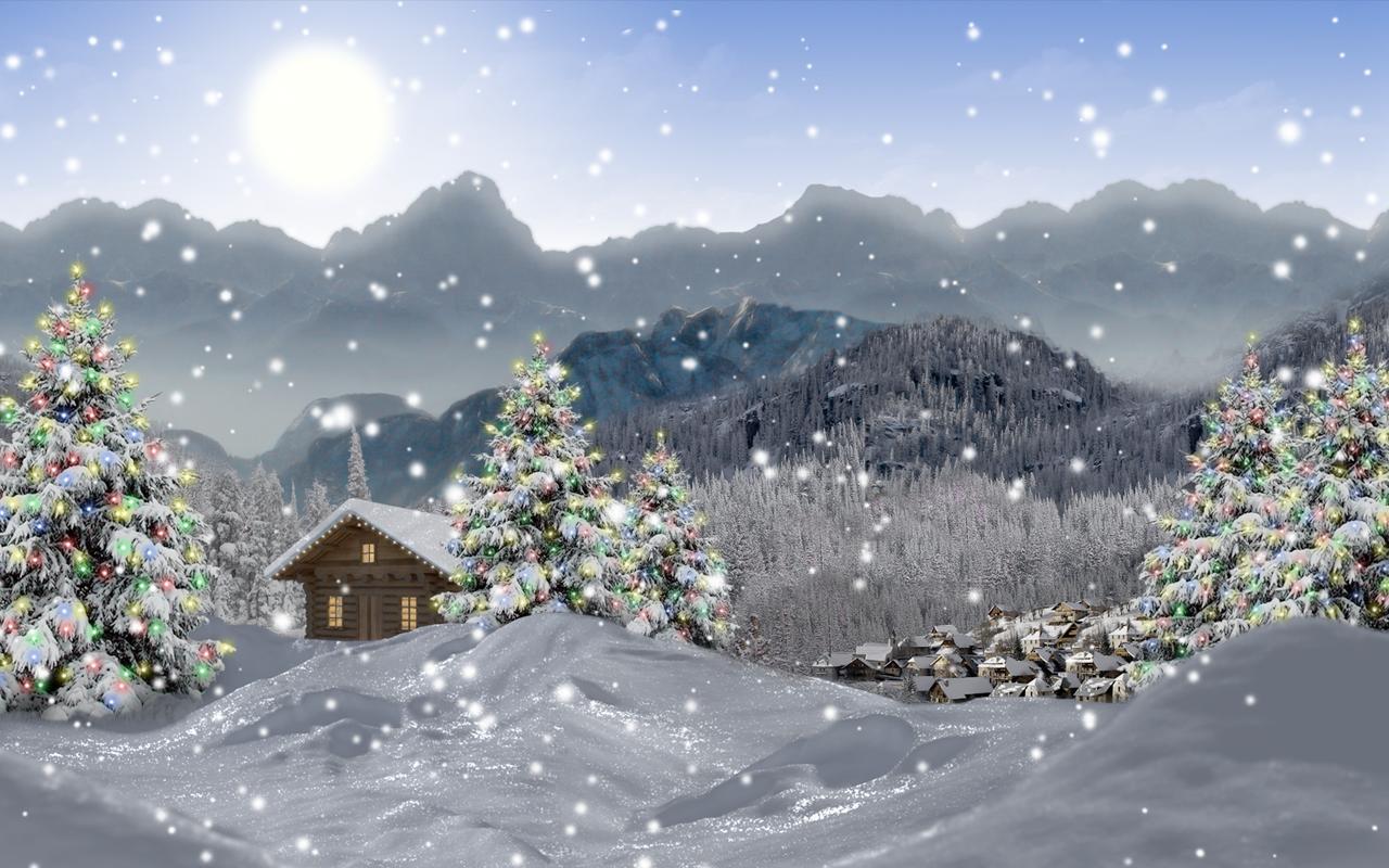 Snow Falling Winter Scenes Wallpapers - Wallpaper Cave
