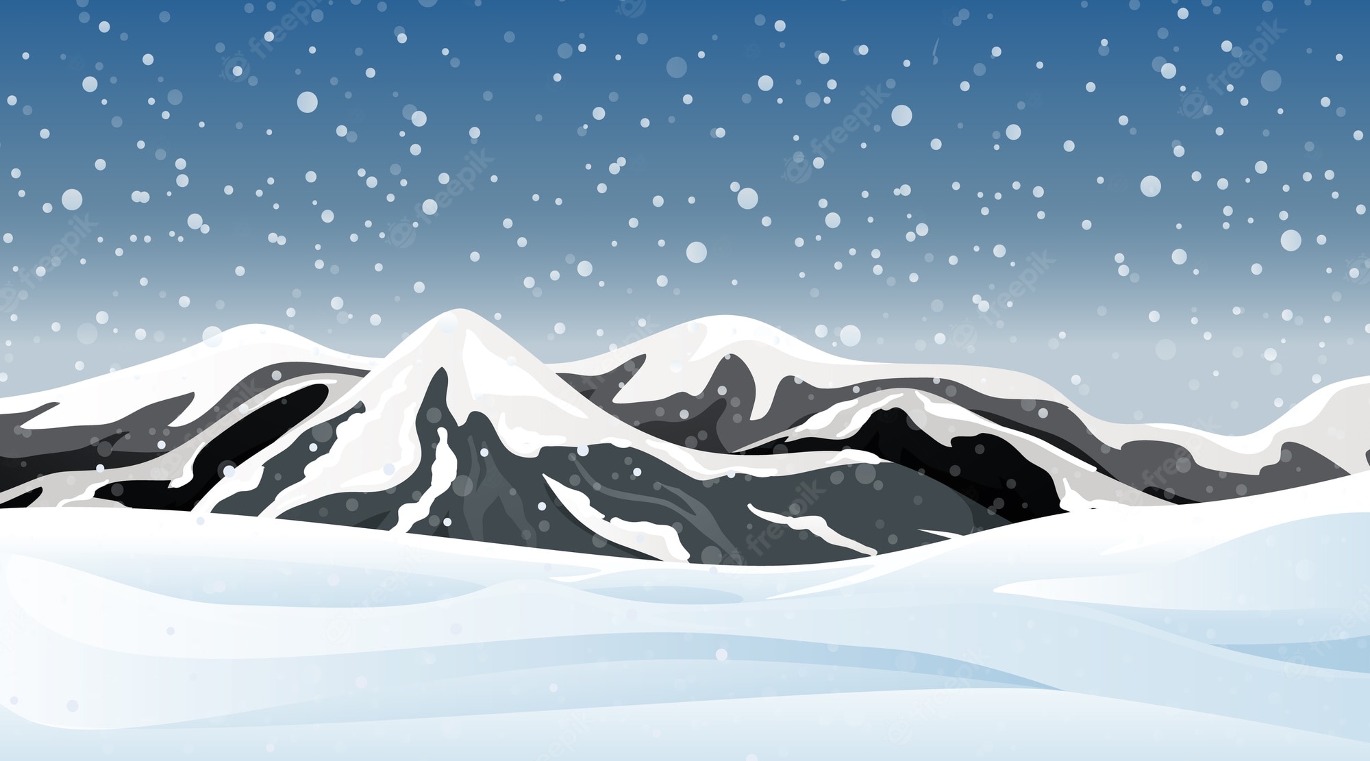 Cartoon Winter Mountain Wallpapers - Wallpaper Cave