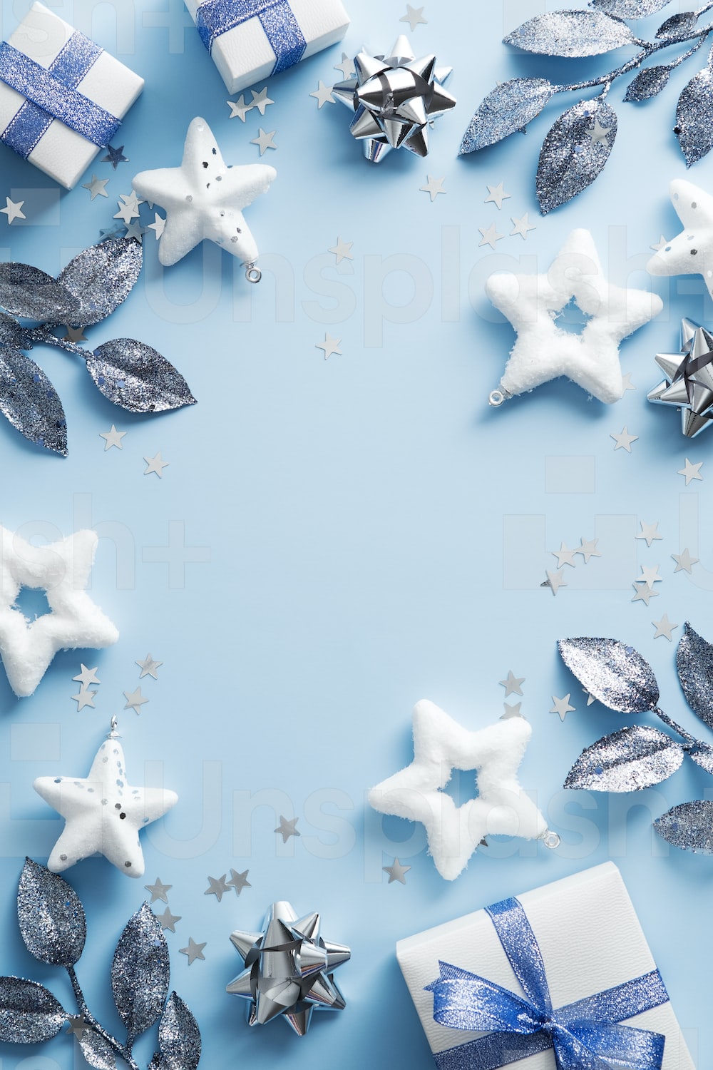 Christmas Blue Stars Wallpapers - Wallpaper Cave