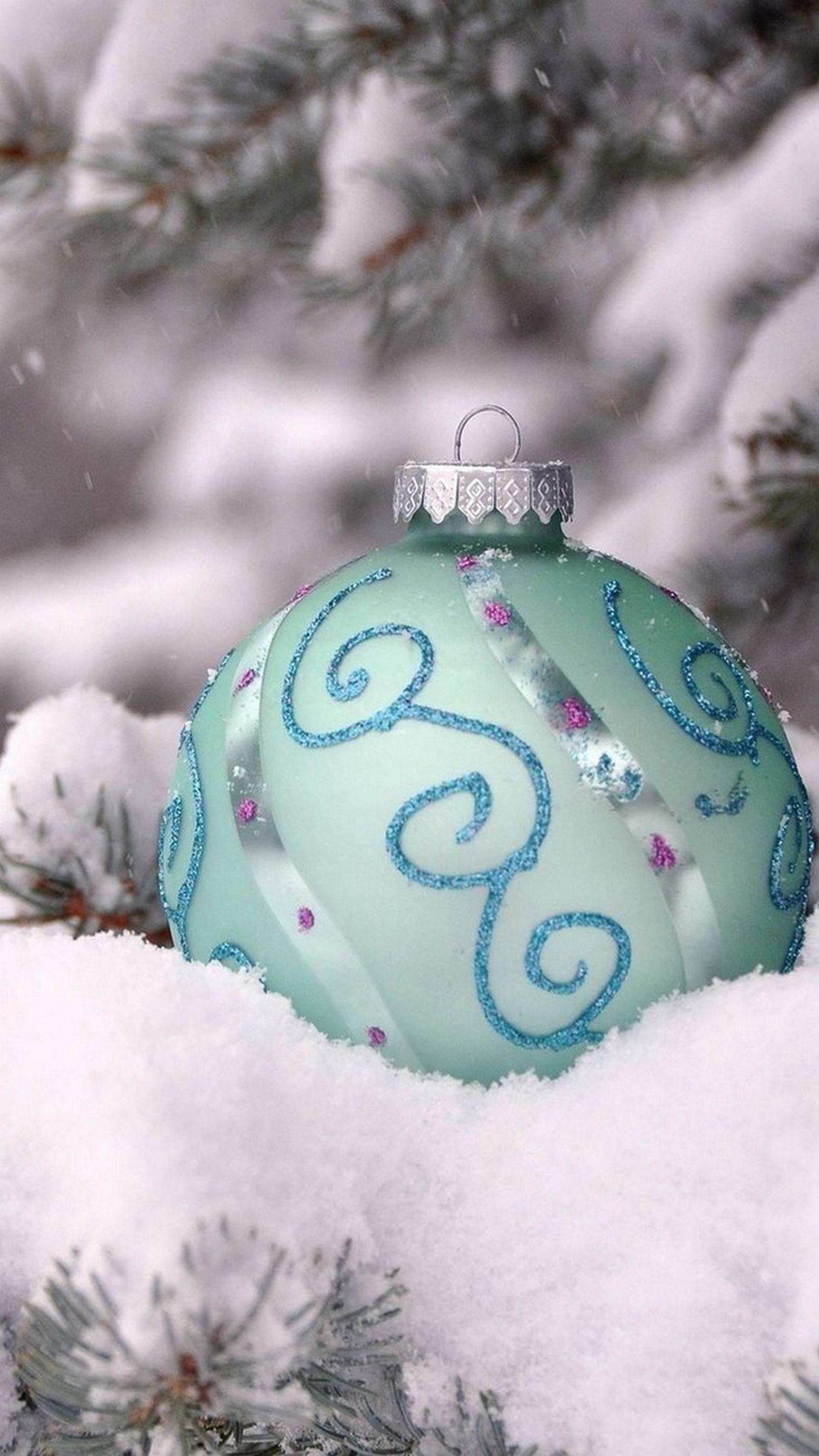 Christmas Ornament Turquoise Wallpapers - Wallpaper Cave