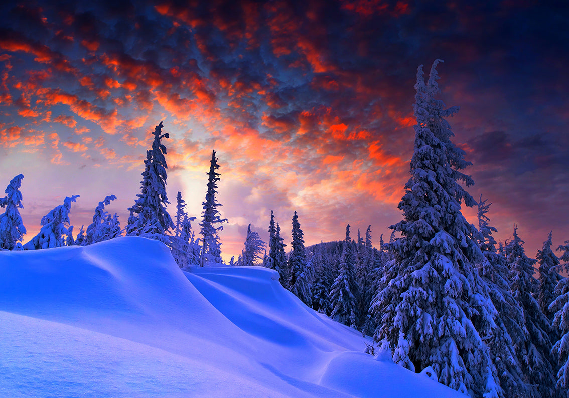 Purple Winter Sunset Wallpapers - Wallpaper Cave