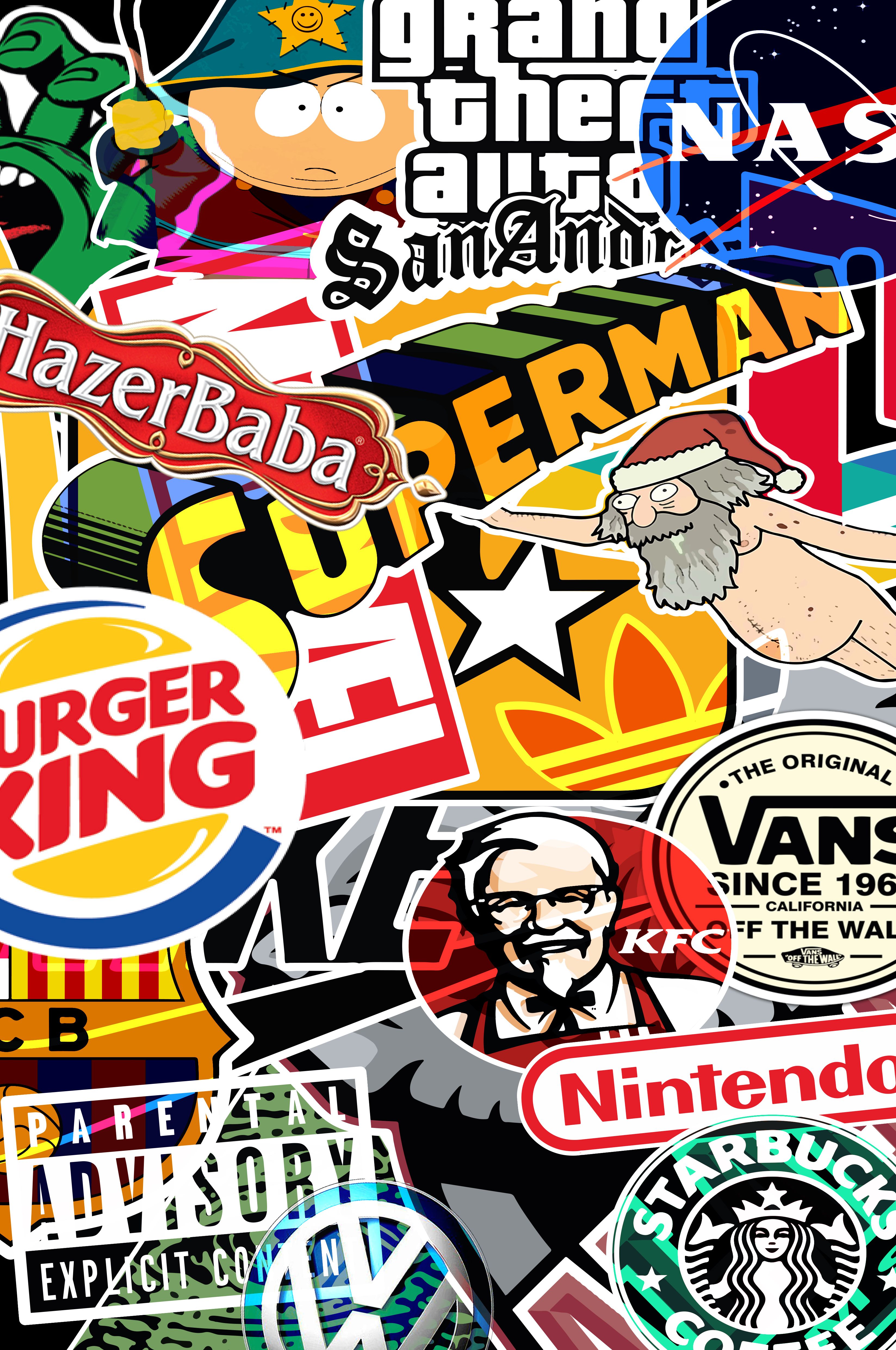 Sticker Collage Wallpapers - Wallpaper Cave