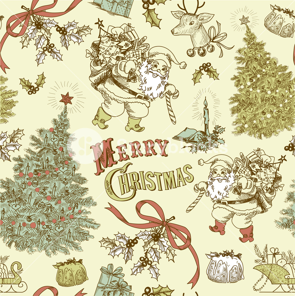 Vintage Christmas Pattern Wallpapers - Wallpaper Cave