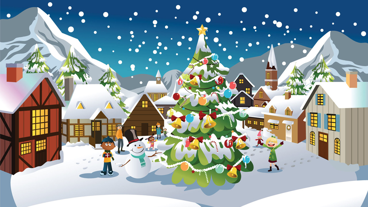 Christmas Cartoon Desktop Wallpapers - Wallpaper Cave