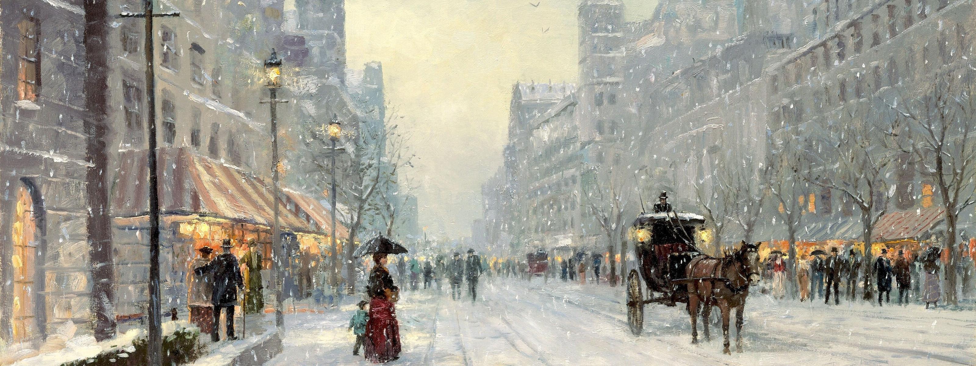 Old Winter Town Wallpapers - Wallpaper Cave