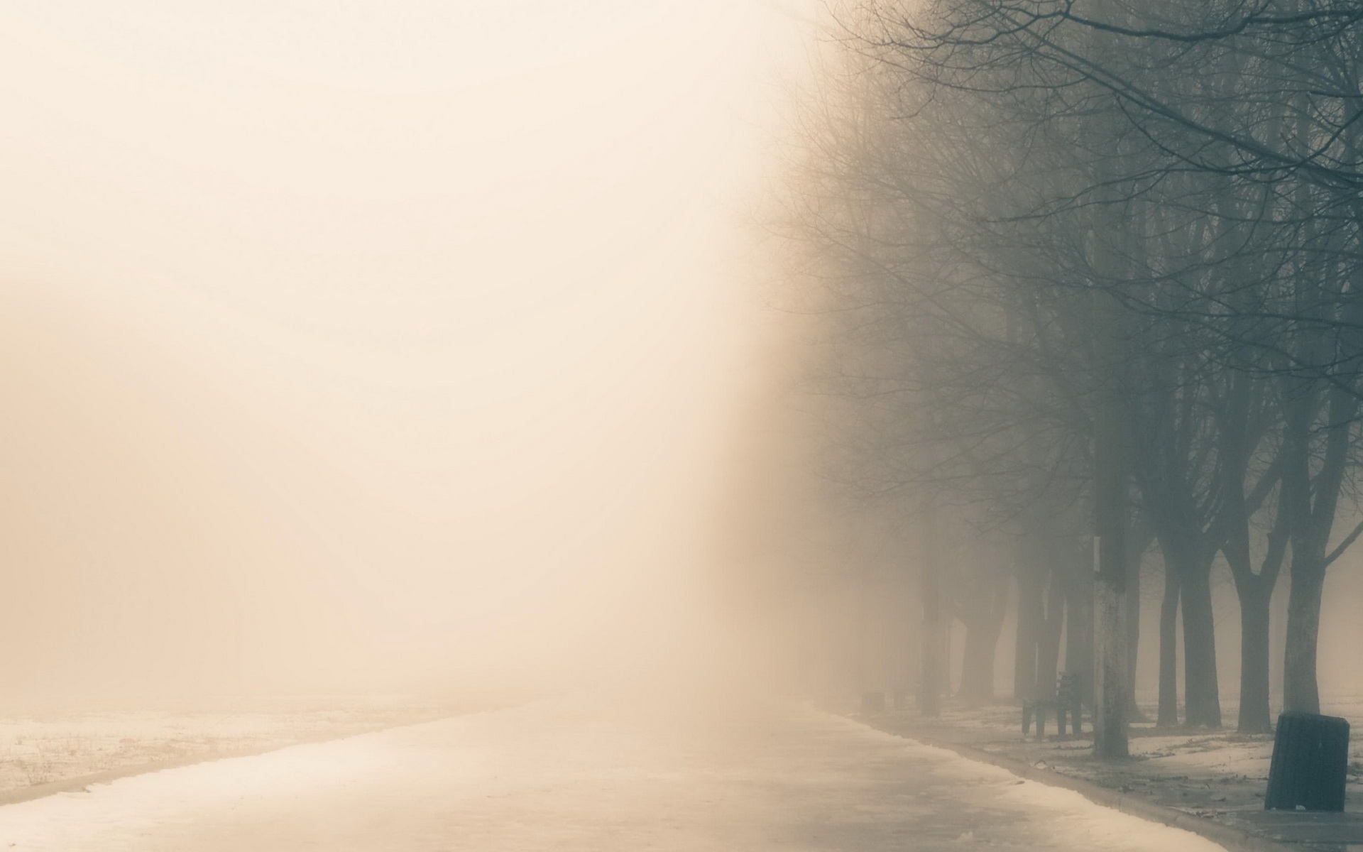 Foggy Winter Road Wallpapers - Wallpaper Cave