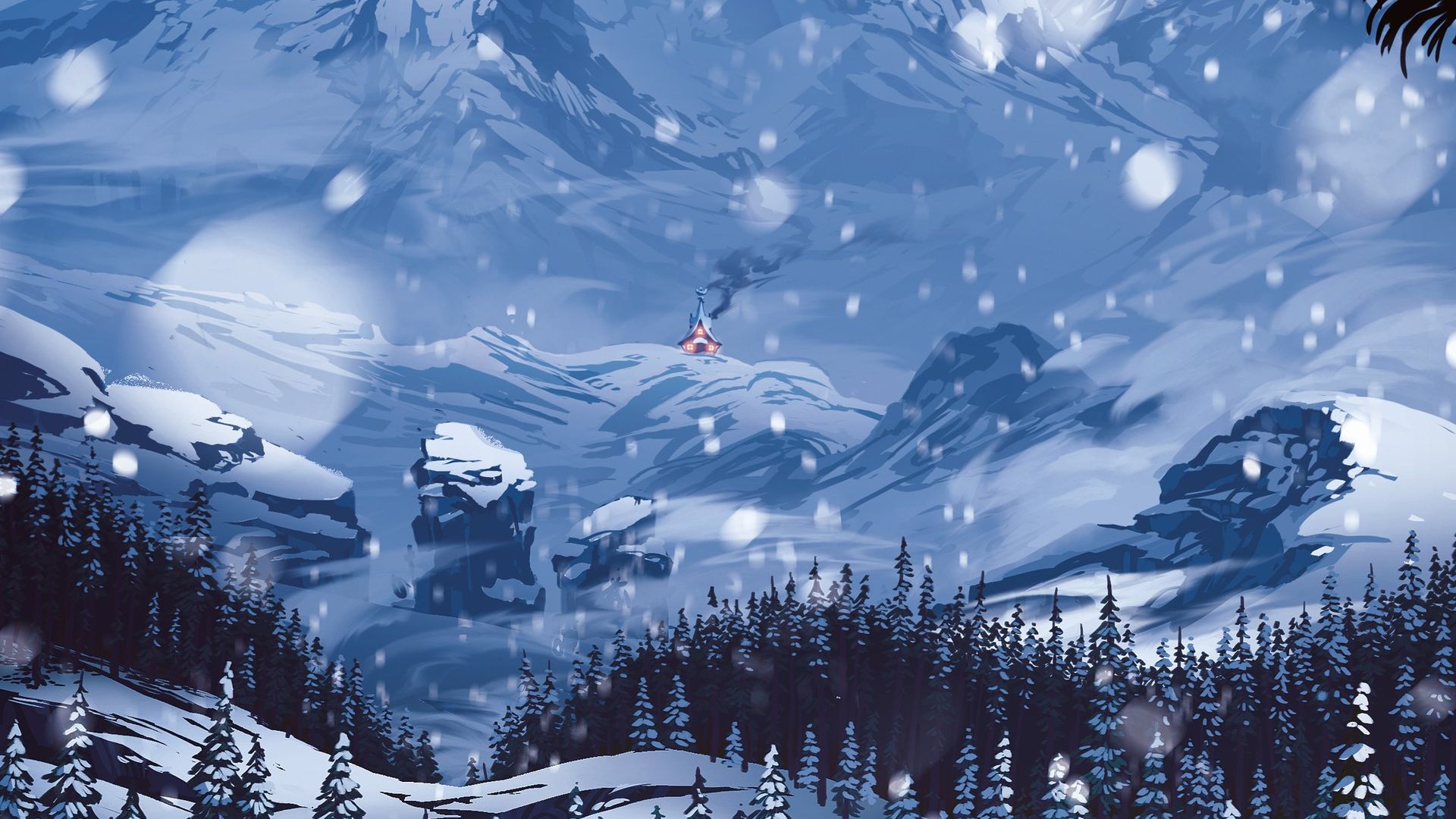 Winter Art Illustration Desktop Wallpapers - Wallpaper Cave