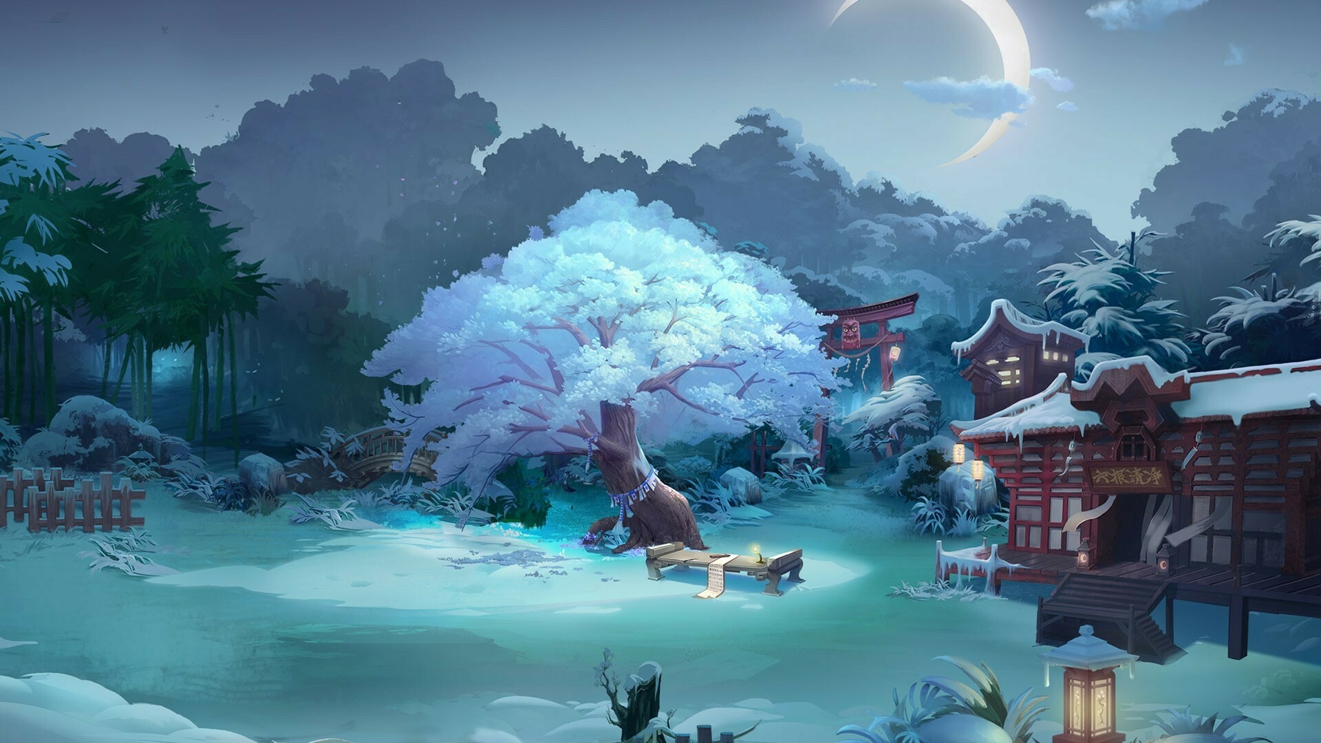 Winter Art Illustration Desktop Wallpapers - Wallpaper Cave