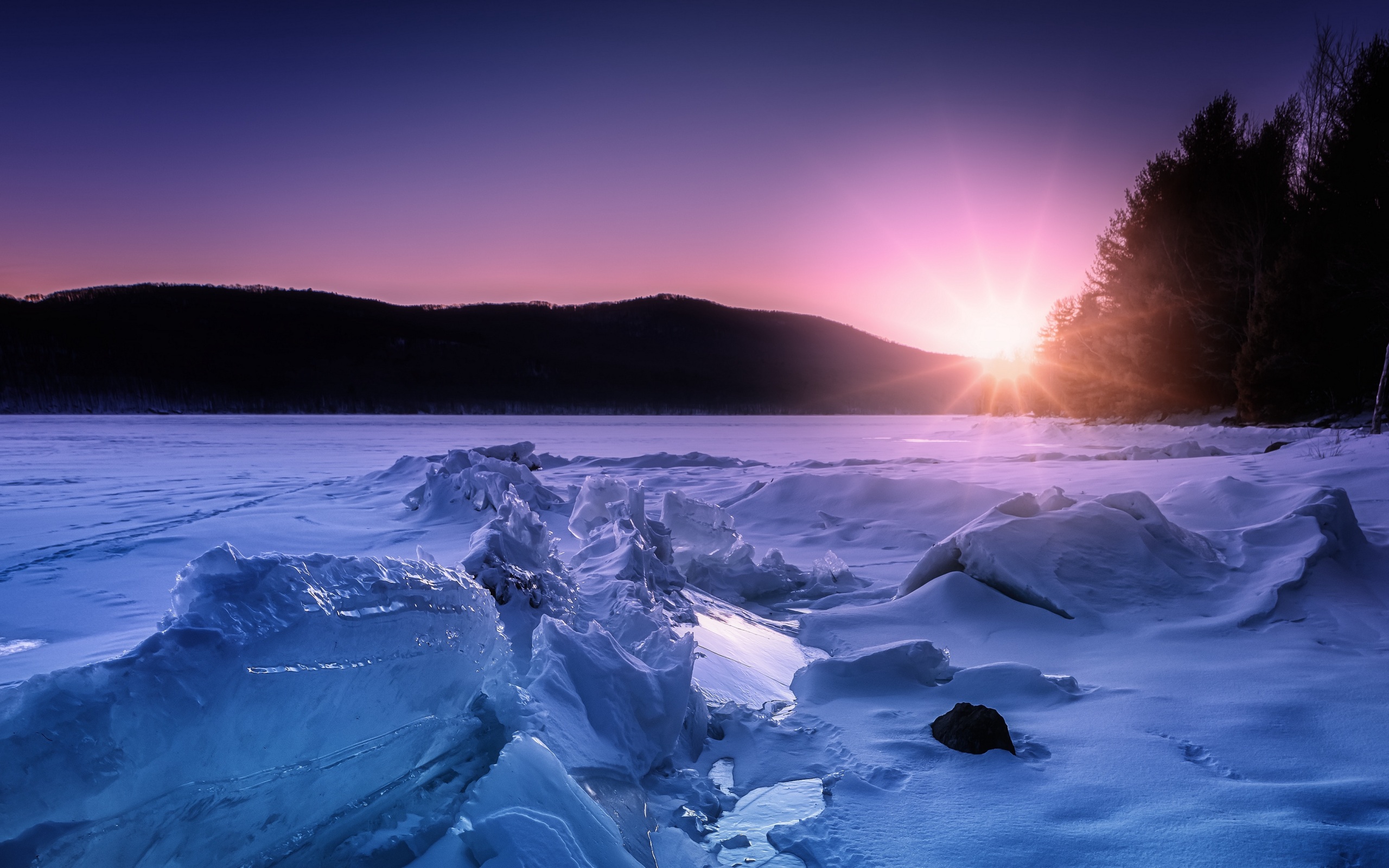 Winter Sunset Ultra HD Wallpapers - Wallpaper Cave