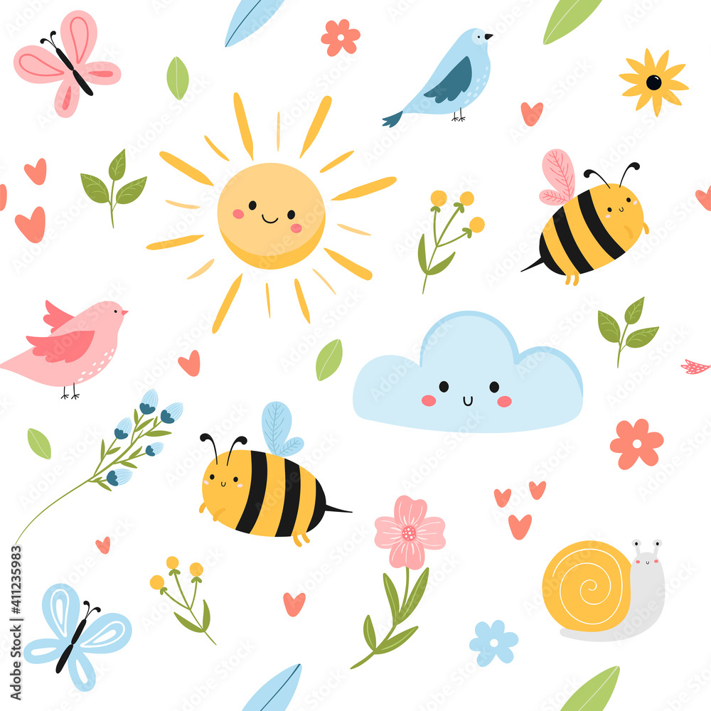 Girly Spring Cartoon Wallpapers - Wallpaper Cave