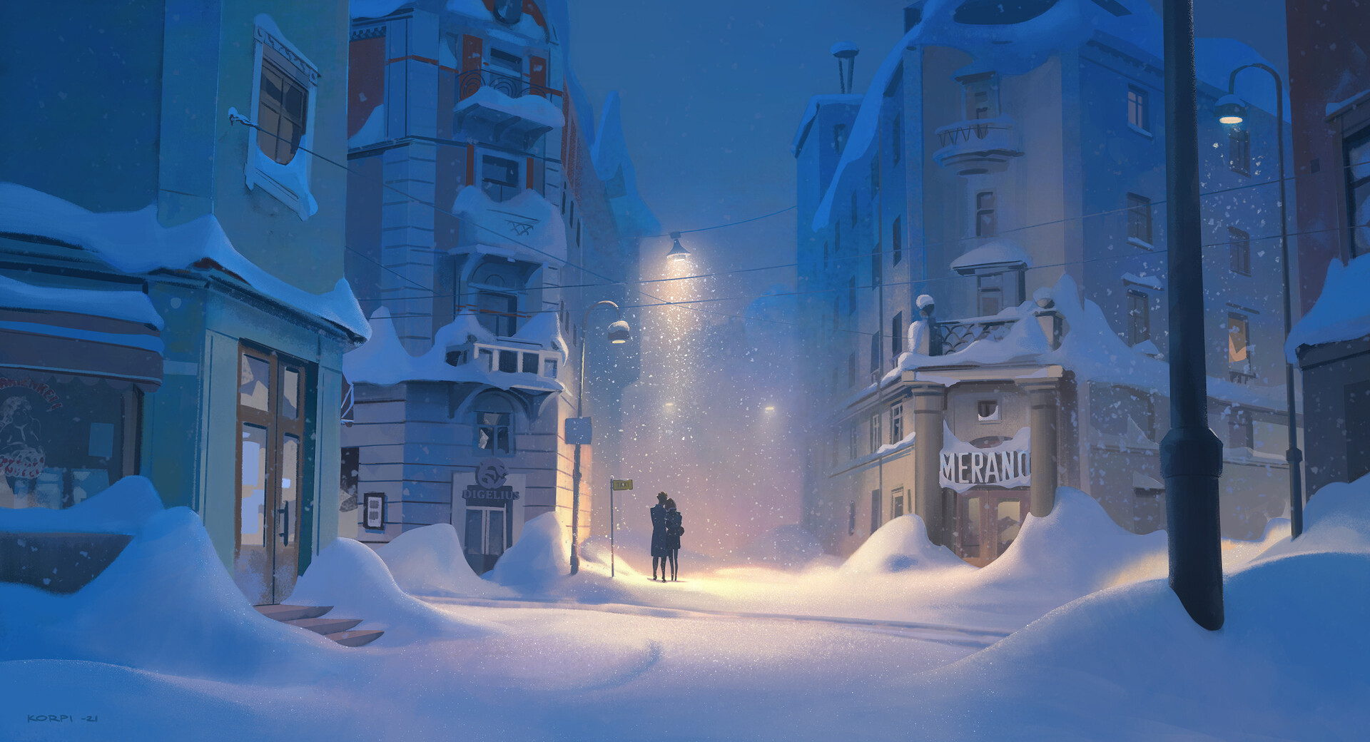 Anime Winter Street Wallpapers - Wallpaper Cave
