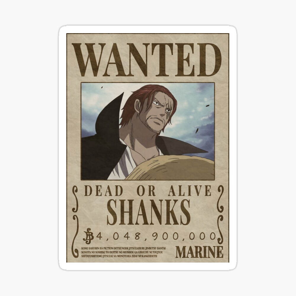 Shanks Wanted Poster Wallpapers - Wallpaper Cave