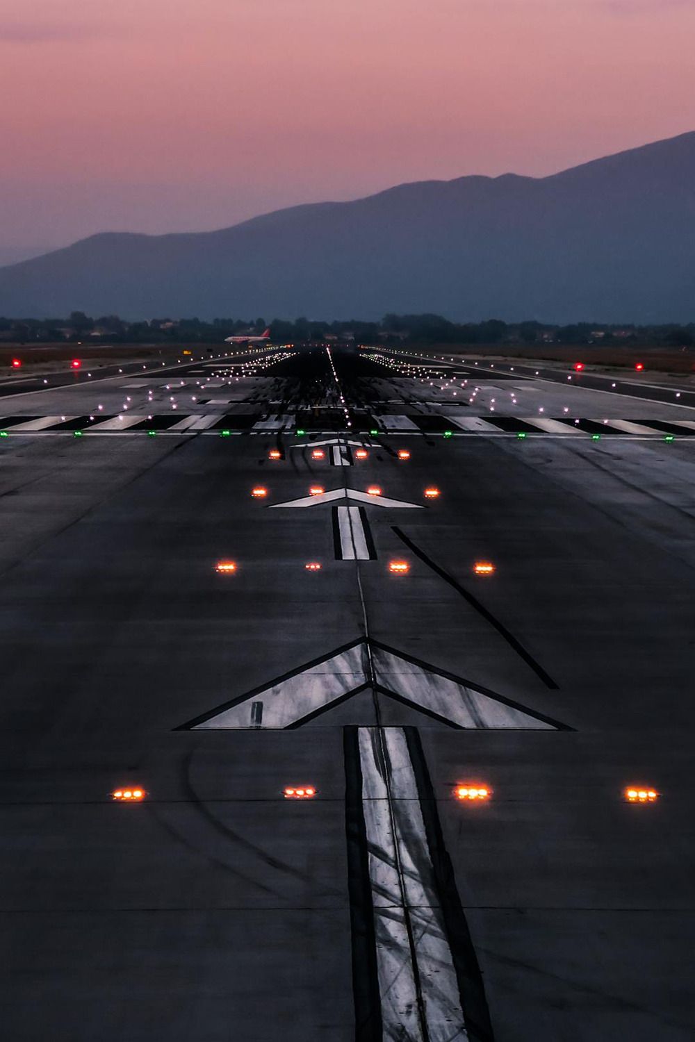 Airport Runway Night Wallpaper