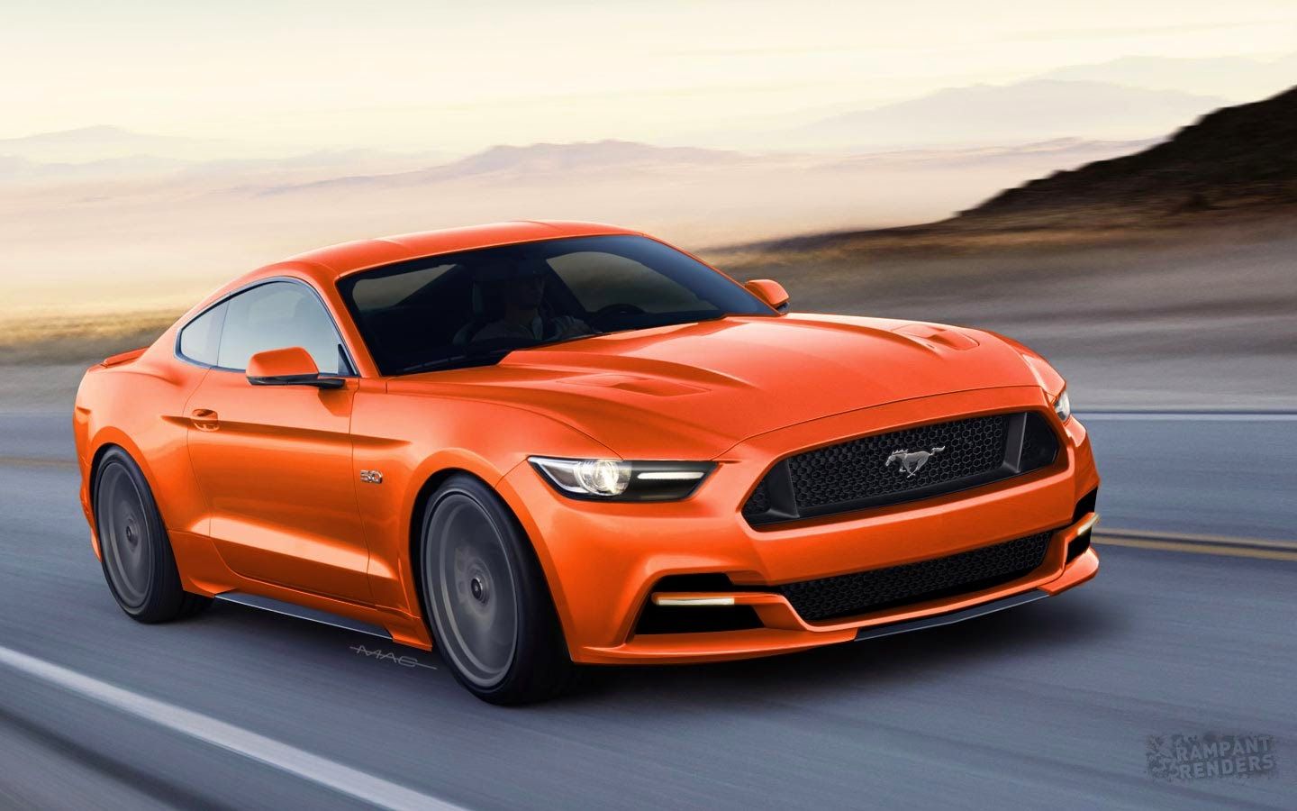 Orange Mustang Wallpapers - Wallpaper Cave
