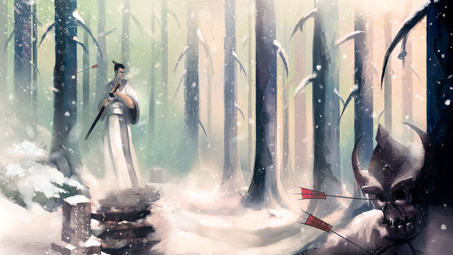 Winter Anime Samurai Wallpapers - Wallpaper Cave