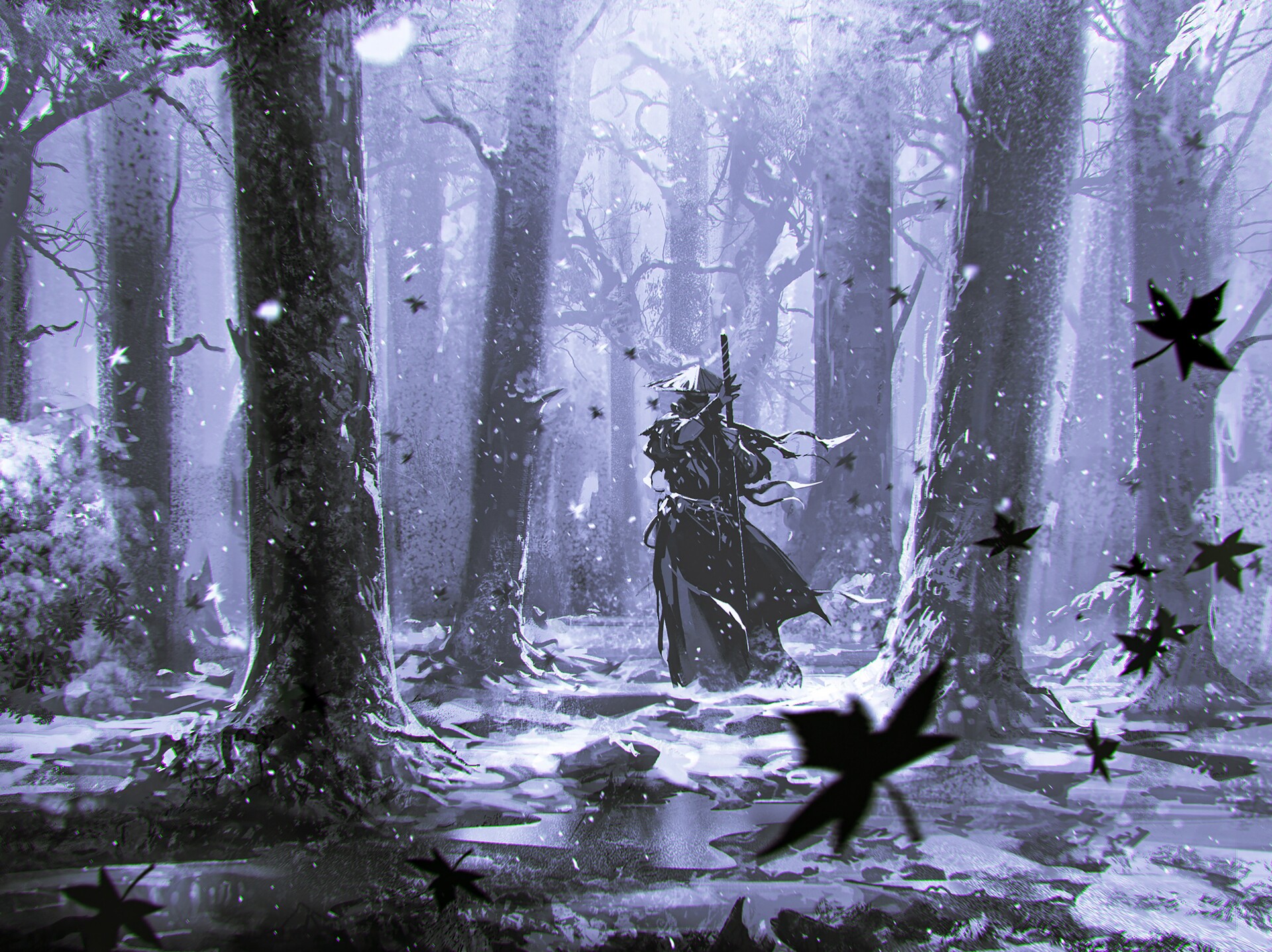 Winter Anime Samurai Wallpapers - Wallpaper Cave