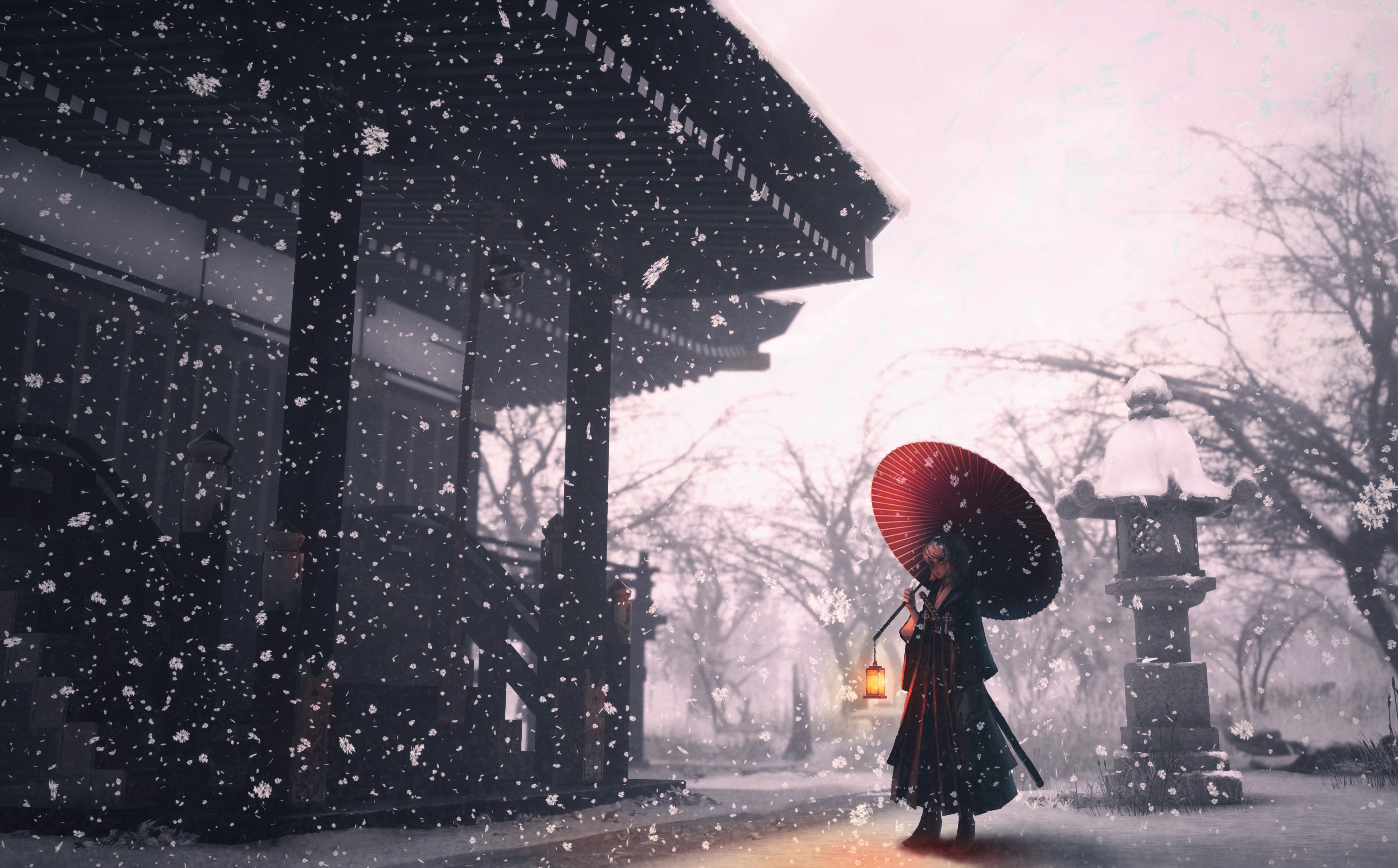 Winter Anime Samurai Wallpapers - Wallpaper Cave