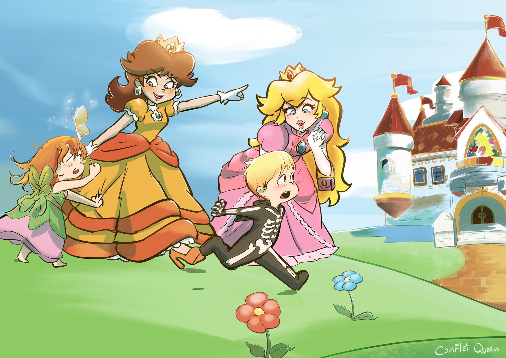 Peach And Daisy Wallpapers - Wallpaper Cave