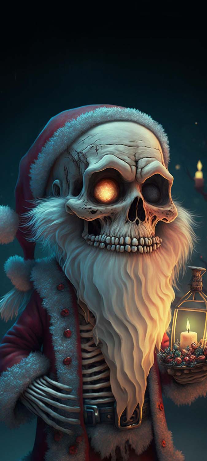 Santa Skeleton Wallpaper