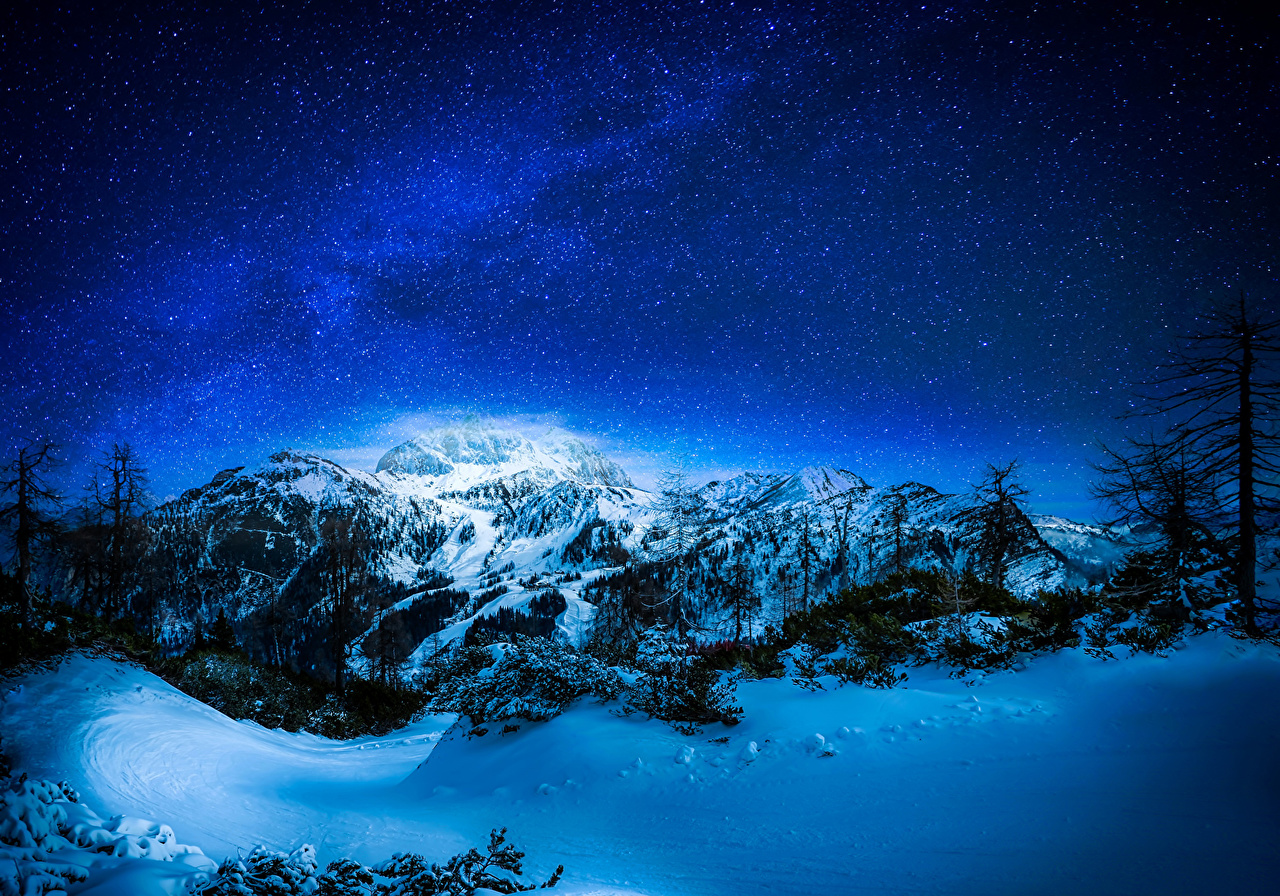 Night Winter Sky Wallpapers - Wallpaper Cave