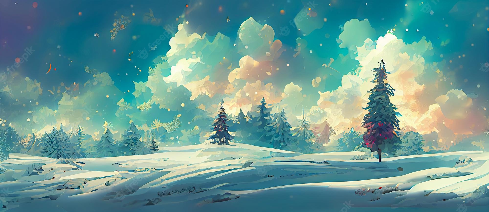 Abstract Winter Landscape Wallpapers - Wallpaper Cave