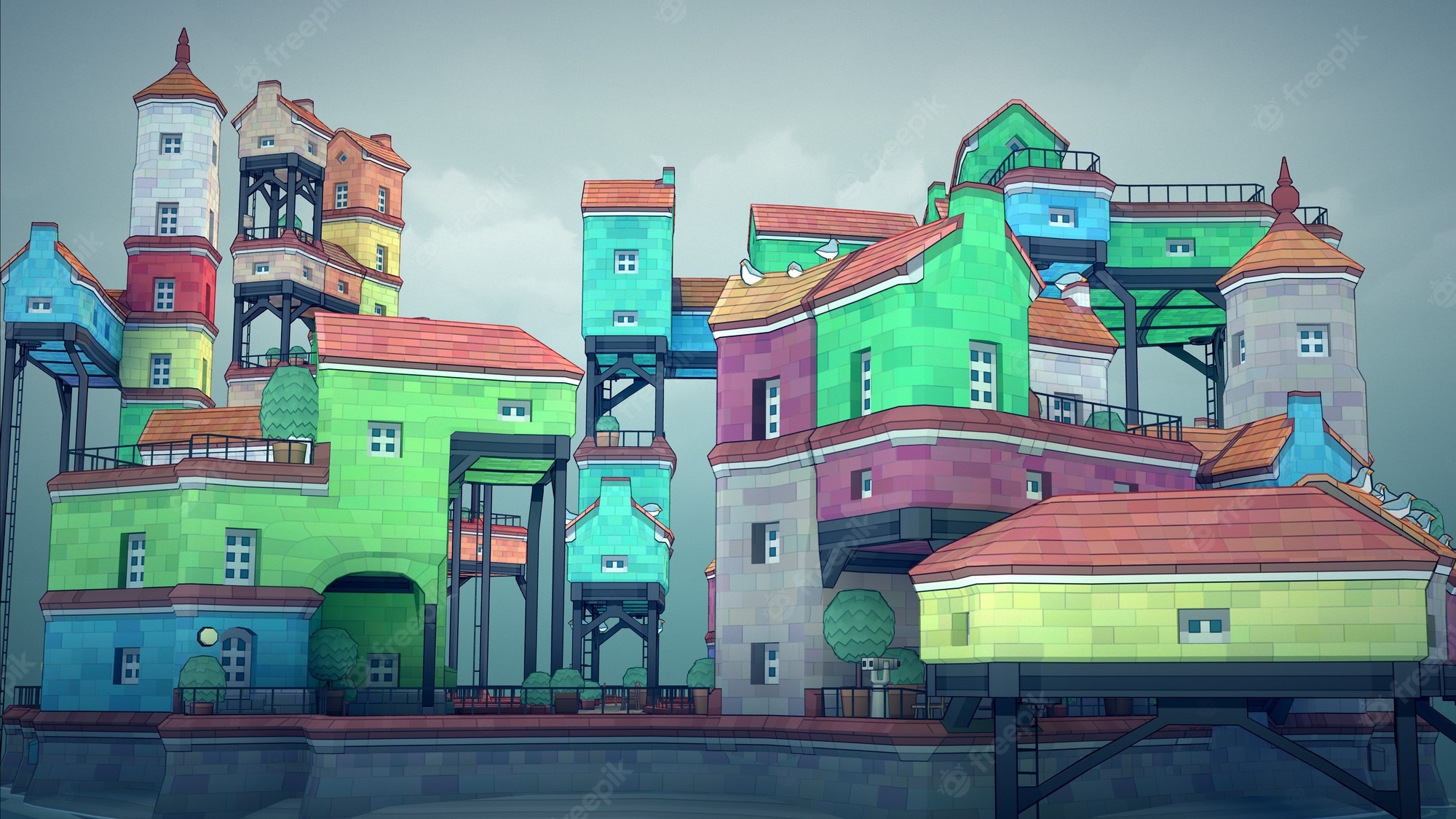 Anime City View Wallpapers - Wallpaper Cave