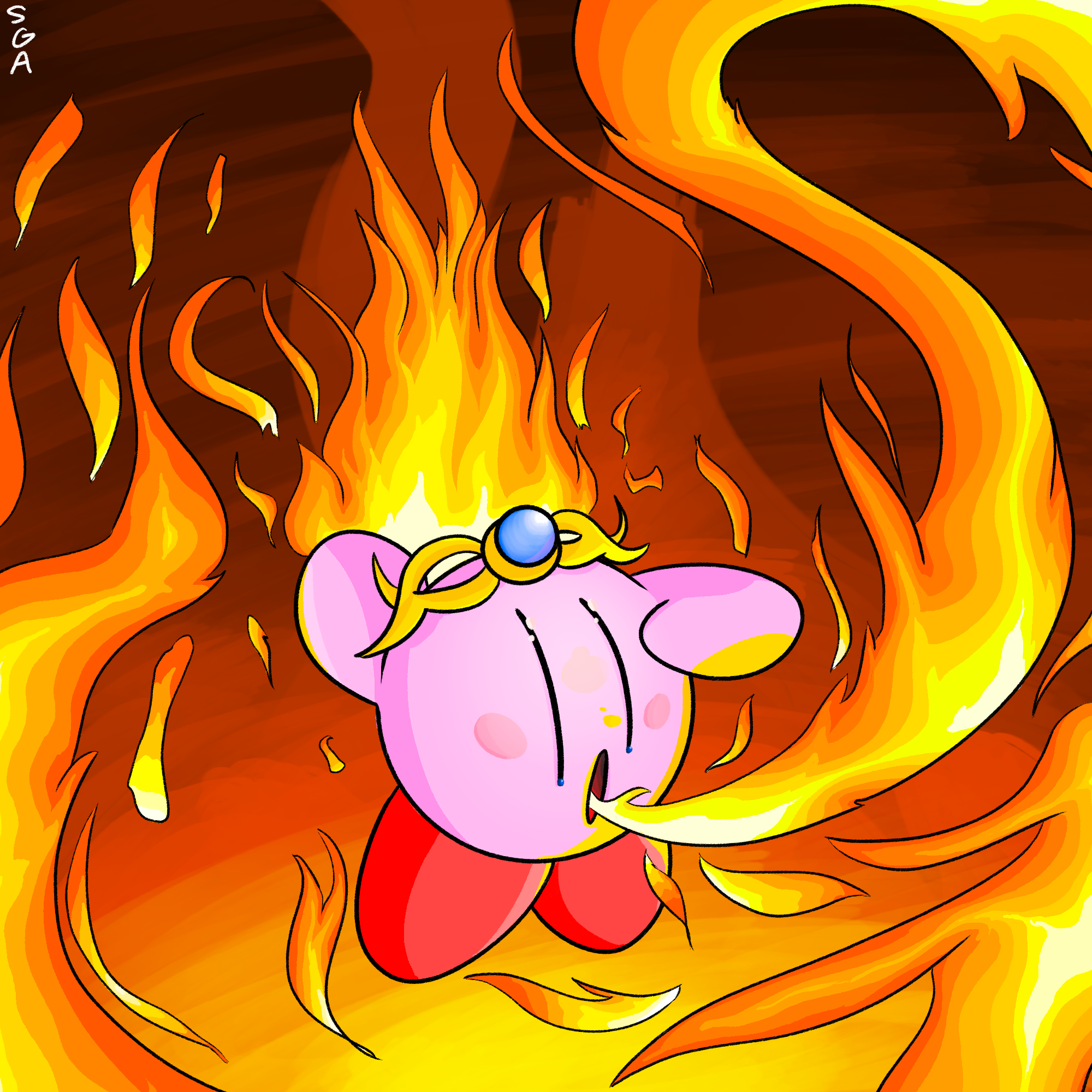 Kirby Fire Wallpapers - Wallpaper Cave