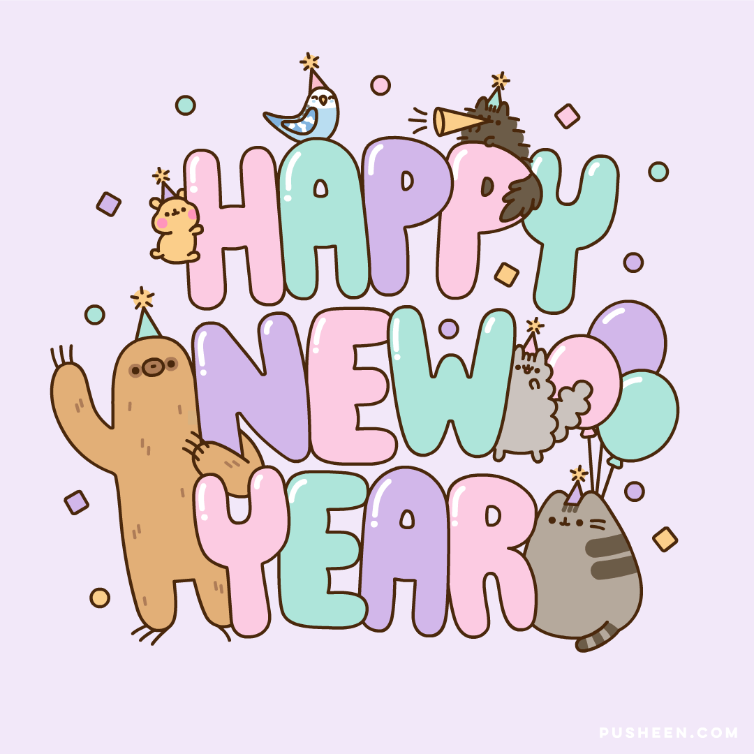 New Year Cat Pusheen Wallpapers - Wallpaper Cave