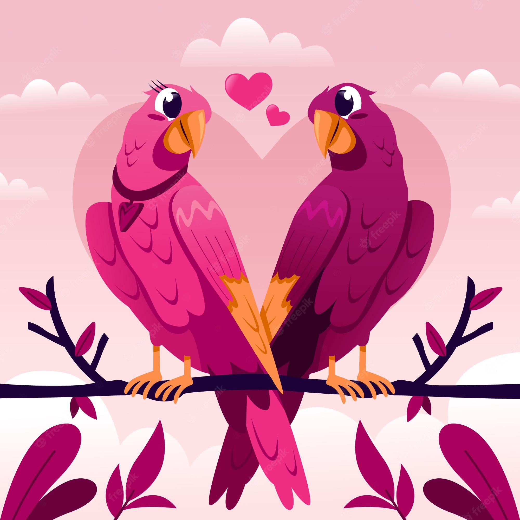 Valentine Birds Wallpapers - Wallpaper Cave