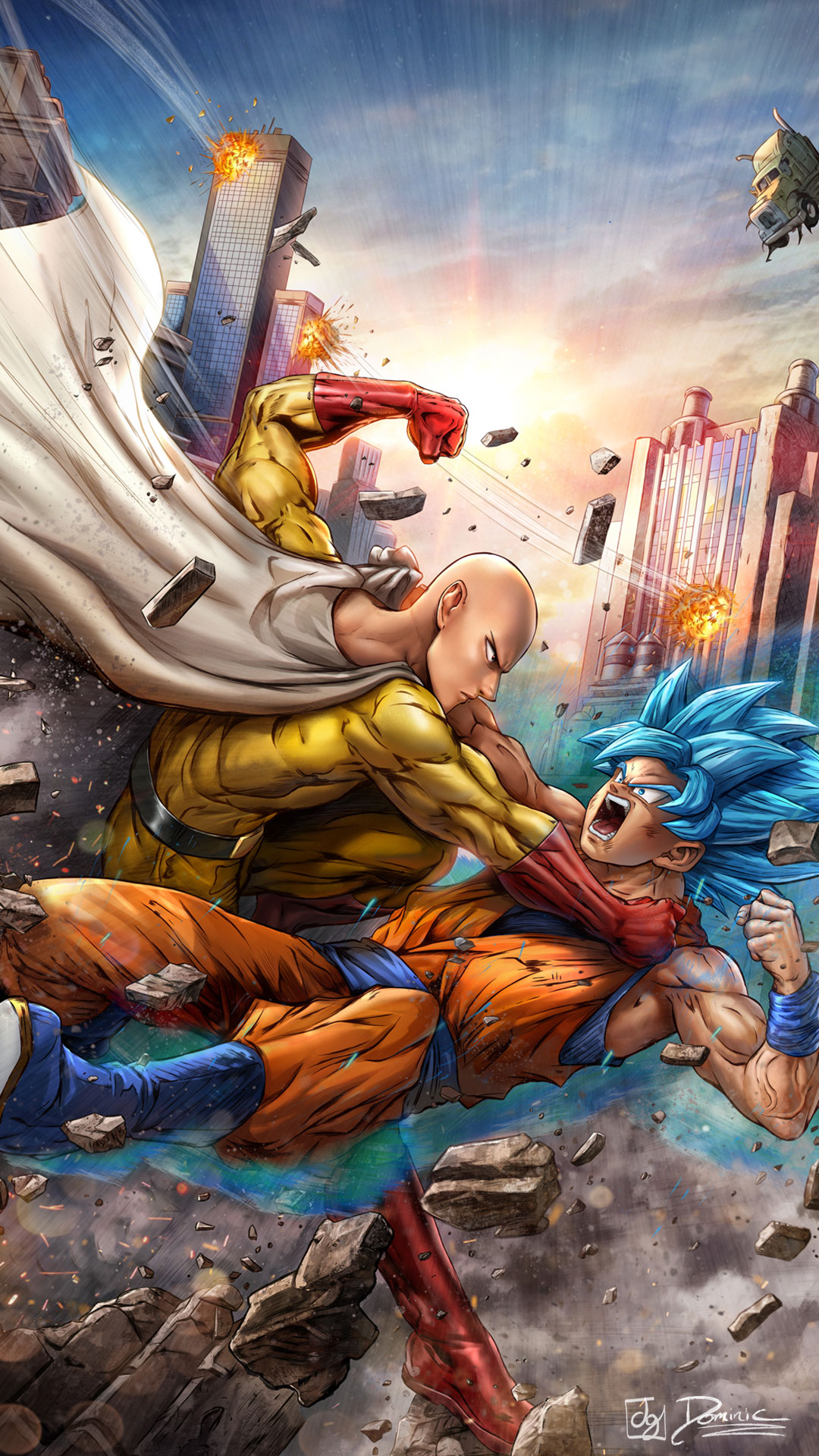 Goku Vs One Punch Man Wallpapers - Wallpaper Cave
