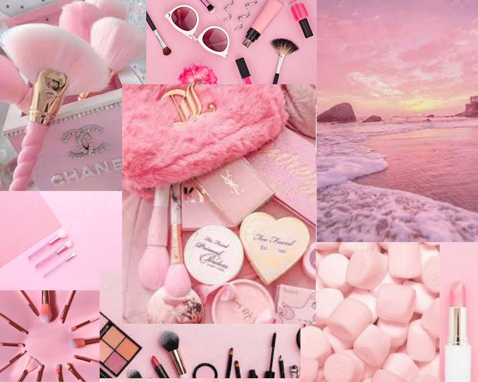 Makeup Collage Wallpaper Desktop