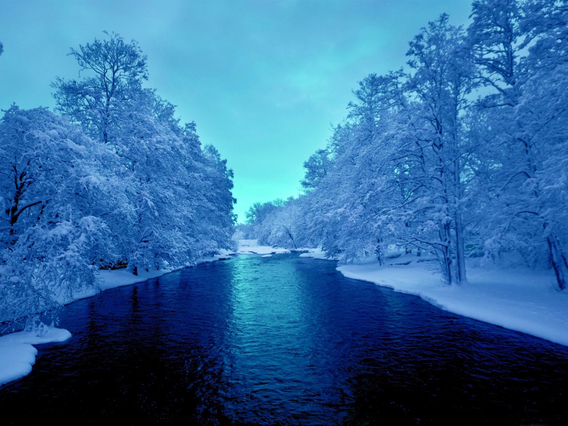 Winter Scene Blue Wallpapers - Wallpaper Cave