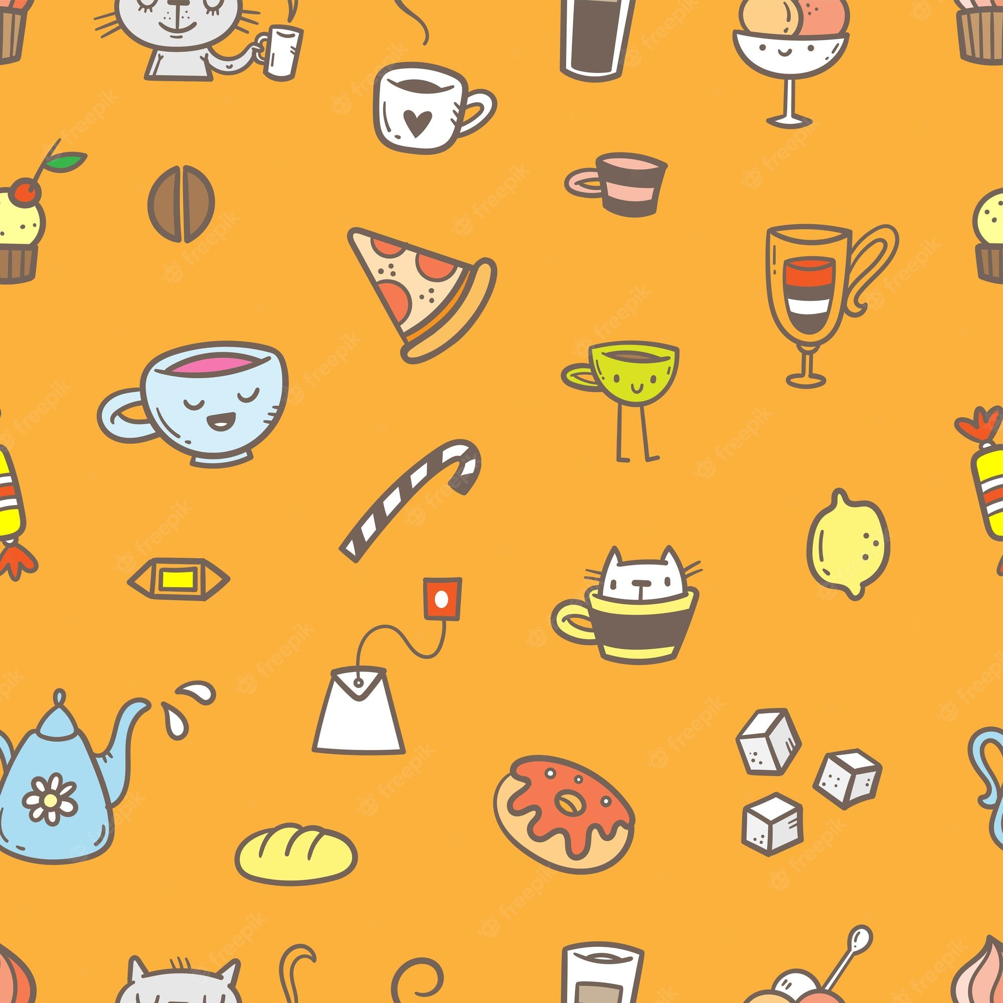 Food Doodle Wallpapers - Wallpaper Cave