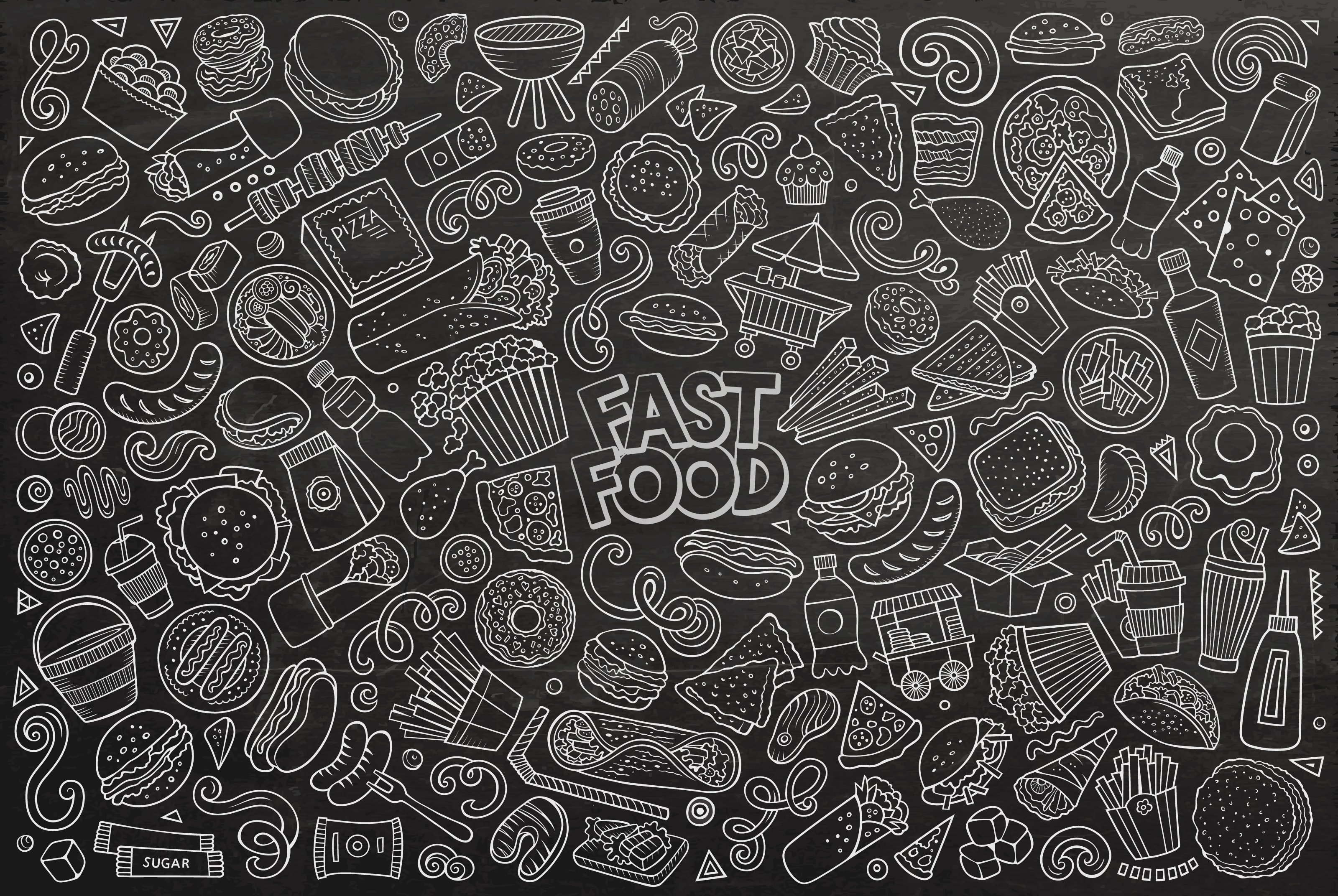 Food Doodle Wallpapers - Wallpaper Cave