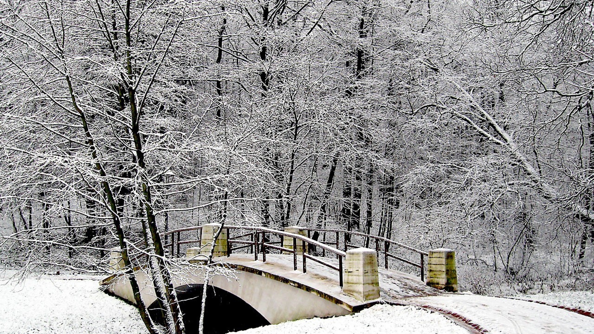 Winter Scenes With Bridge Wallpapers - Wallpaper Cave