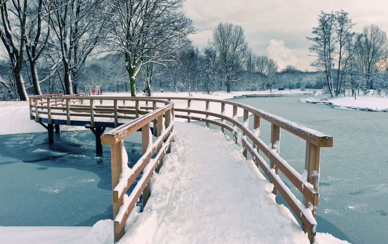 Winter Scenes With Bridge Wallpapers - Wallpaper Cave