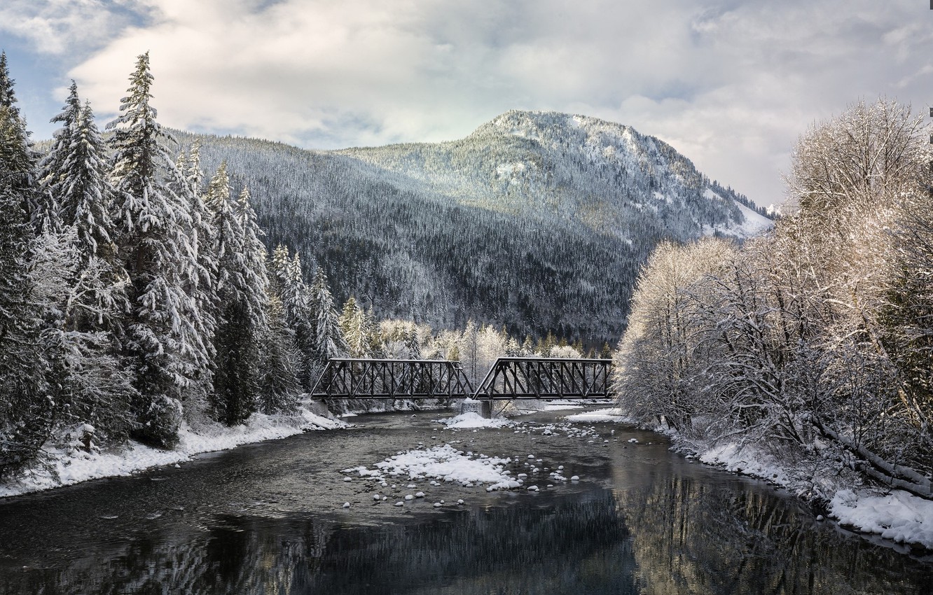 Winter Scenes With Bridge Wallpapers - Wallpaper Cave