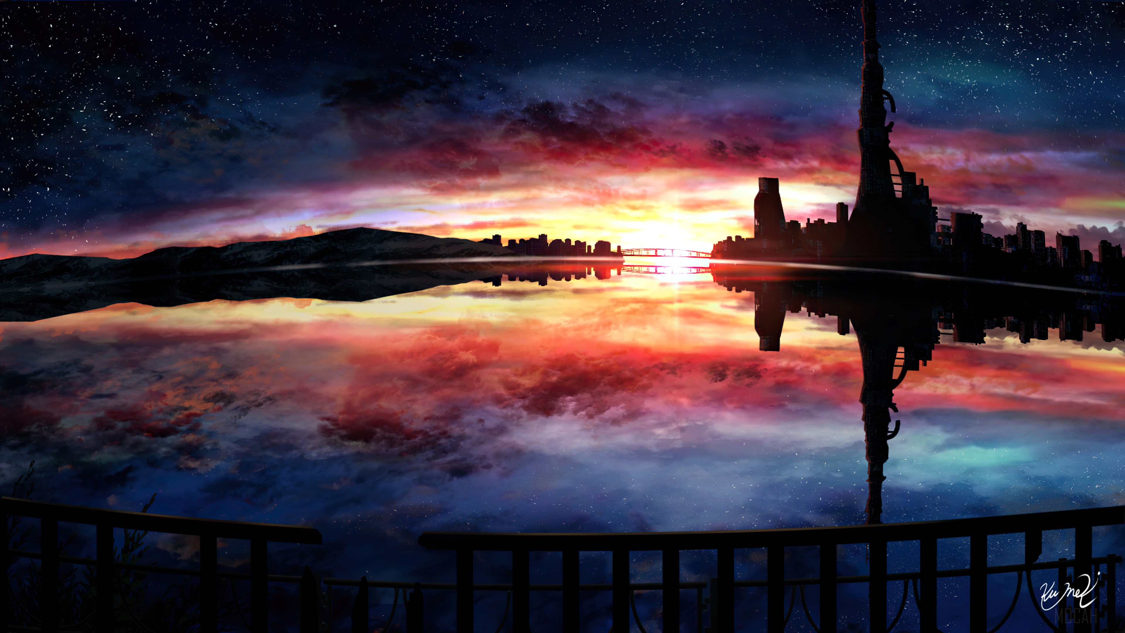 Anime Sunset Red Wallpapers - Wallpaper Cave