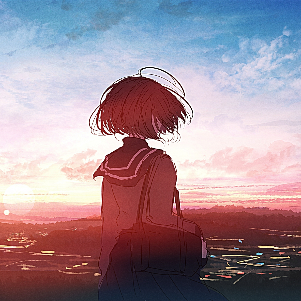 Anime Sunset Red Wallpapers - Wallpaper Cave