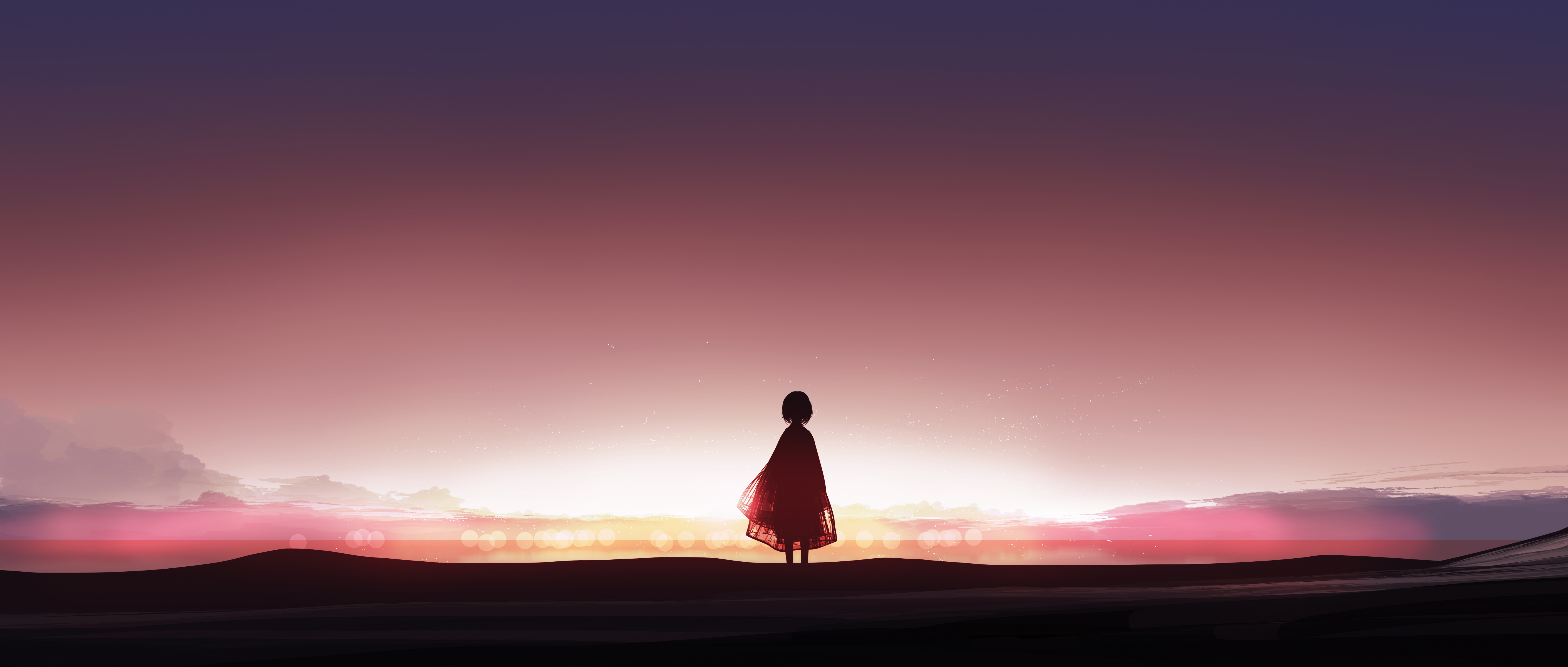 Anime Sunset Red Wallpapers - Wallpaper Cave