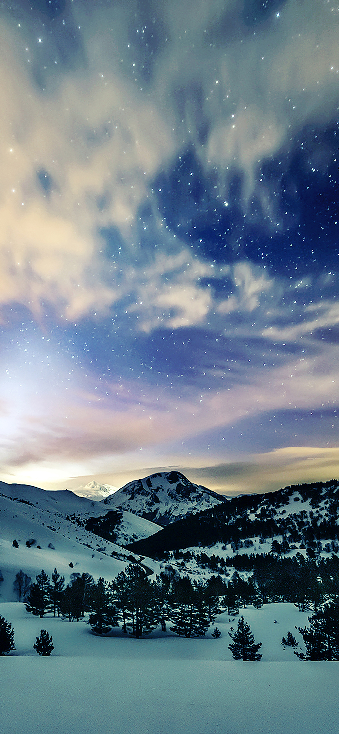 Winter Night Sky iPhone Wallpapers - Wallpaper Cave