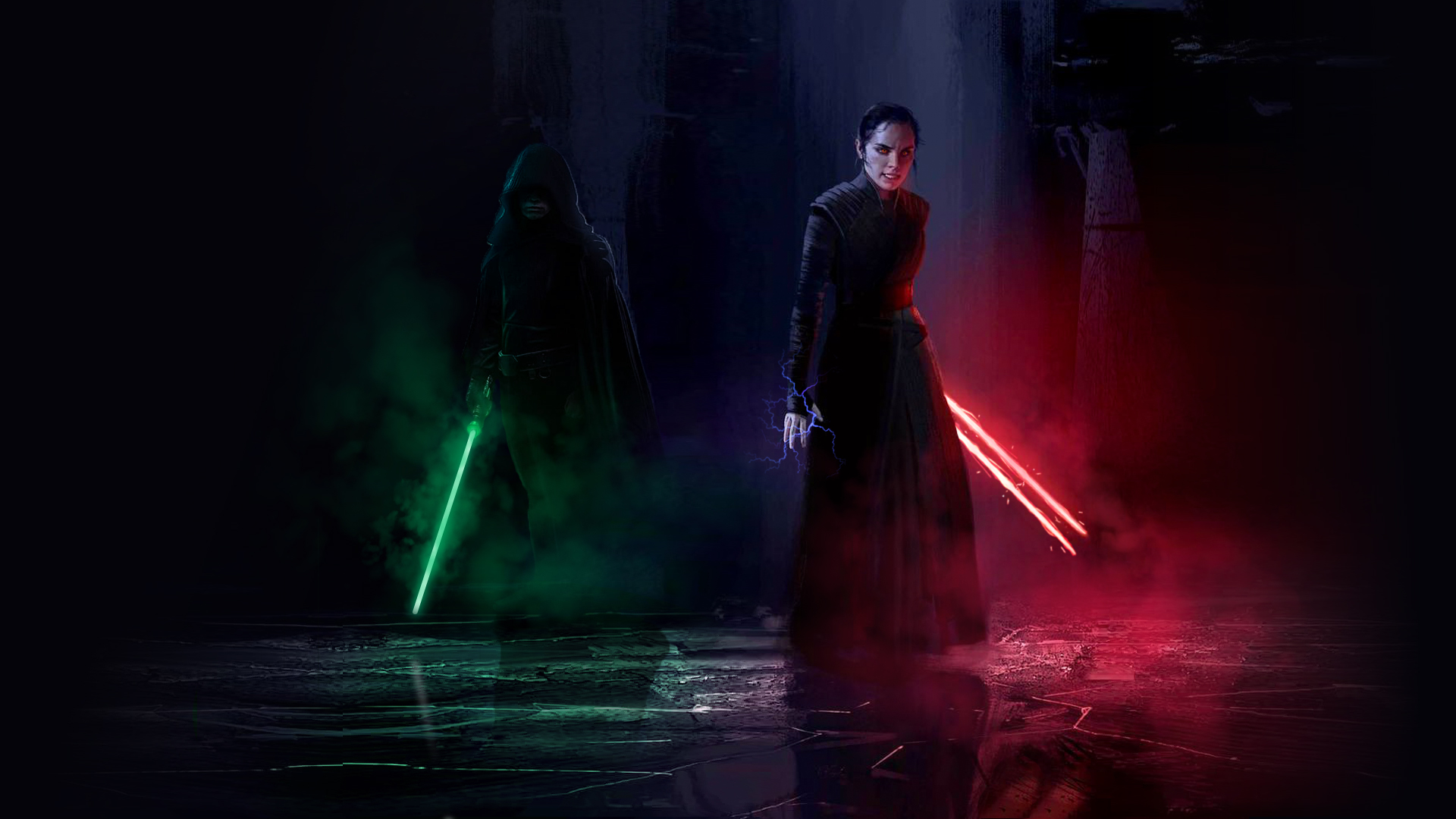 Luke Vs Rey Palpatine Star Wars Wallpapers - Wallpaper Cave