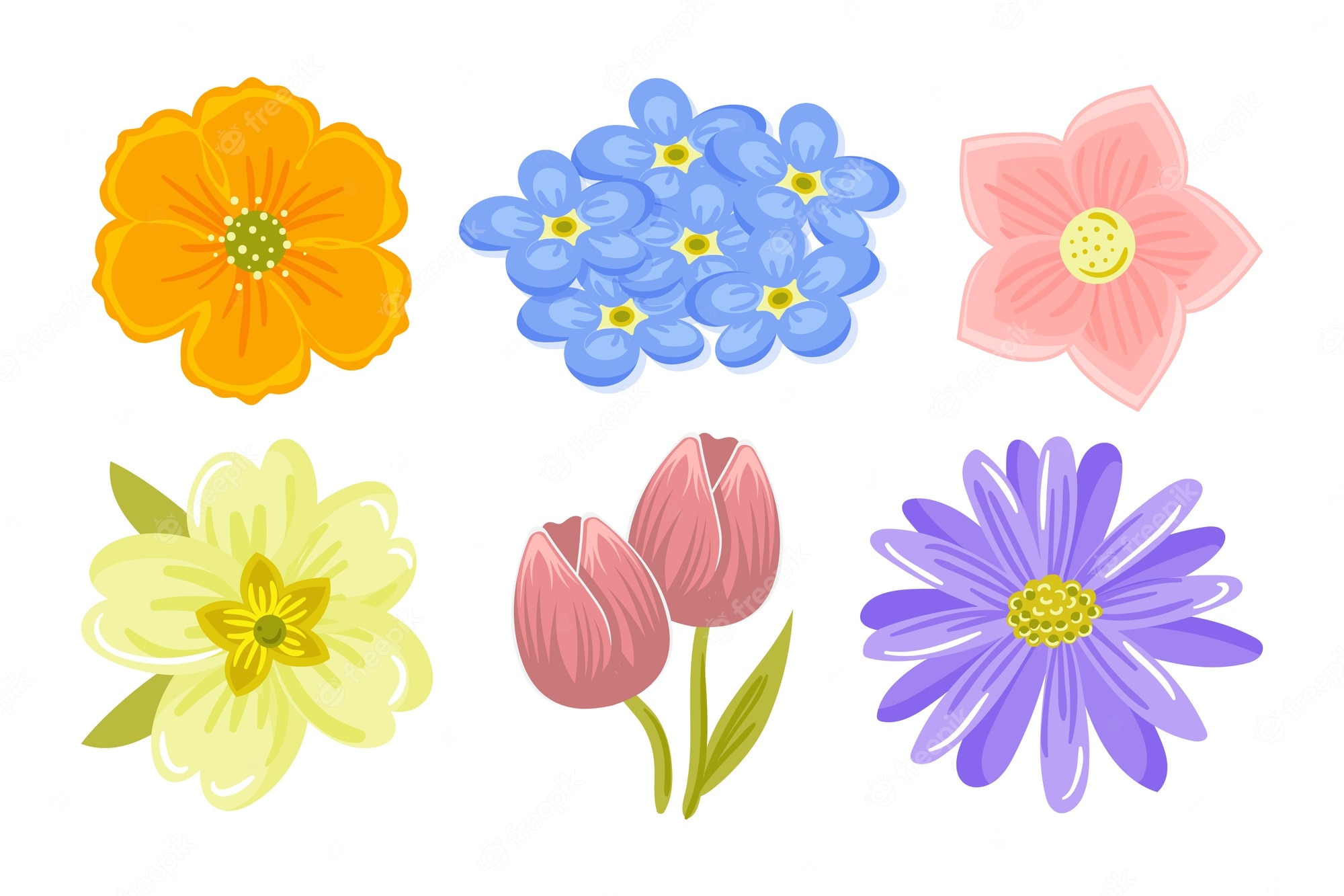 Springtime Cartoon Flowers Wallpapers - Wallpaper Cave