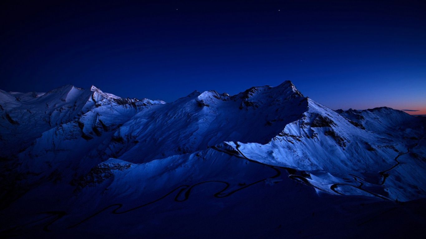 Blue Night Winter Mountain Wallpapers - Wallpaper Cave