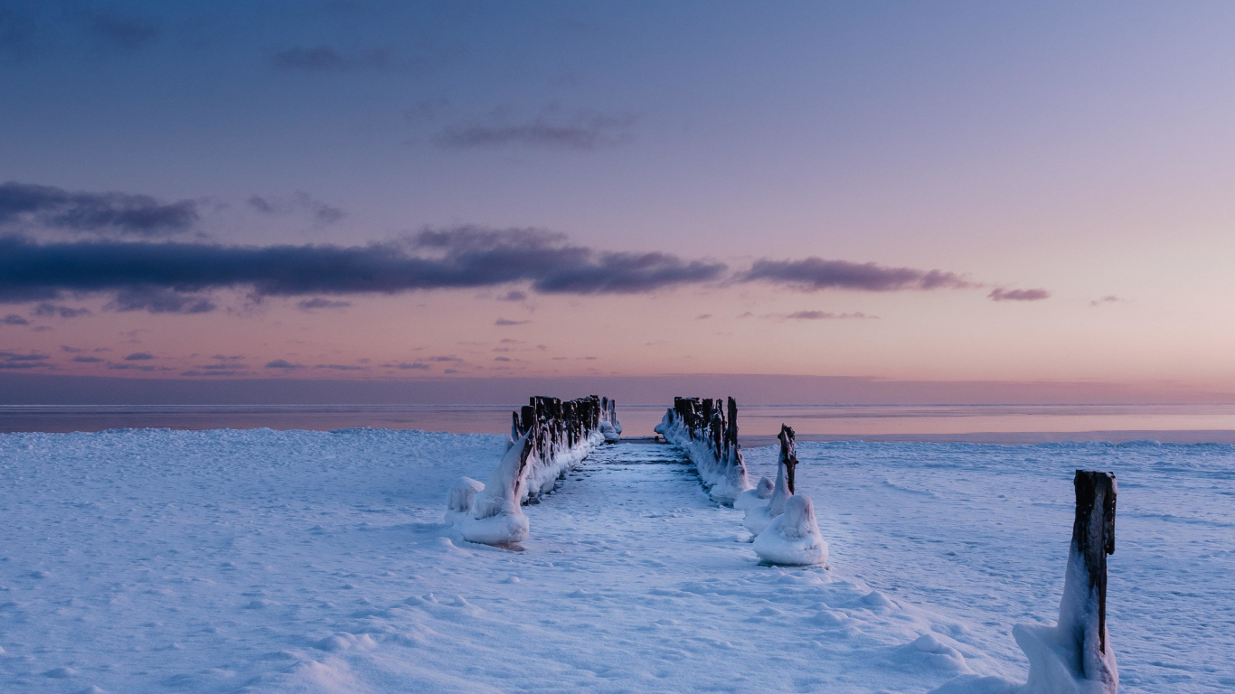 Winter Ocean Sunset Wallpapers - Wallpaper Cave