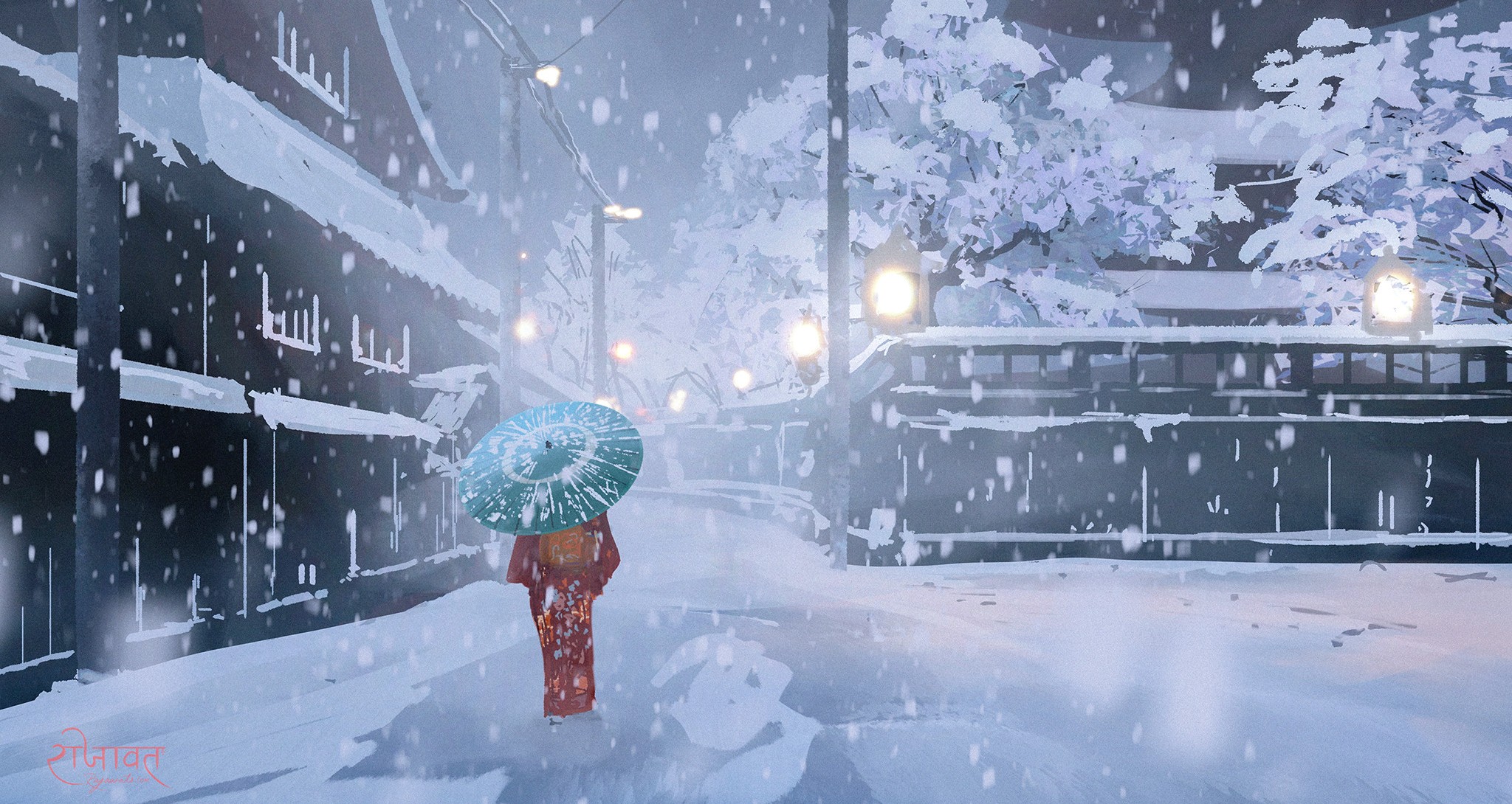 Winter Town Anime Wallpapers - Wallpaper Cave