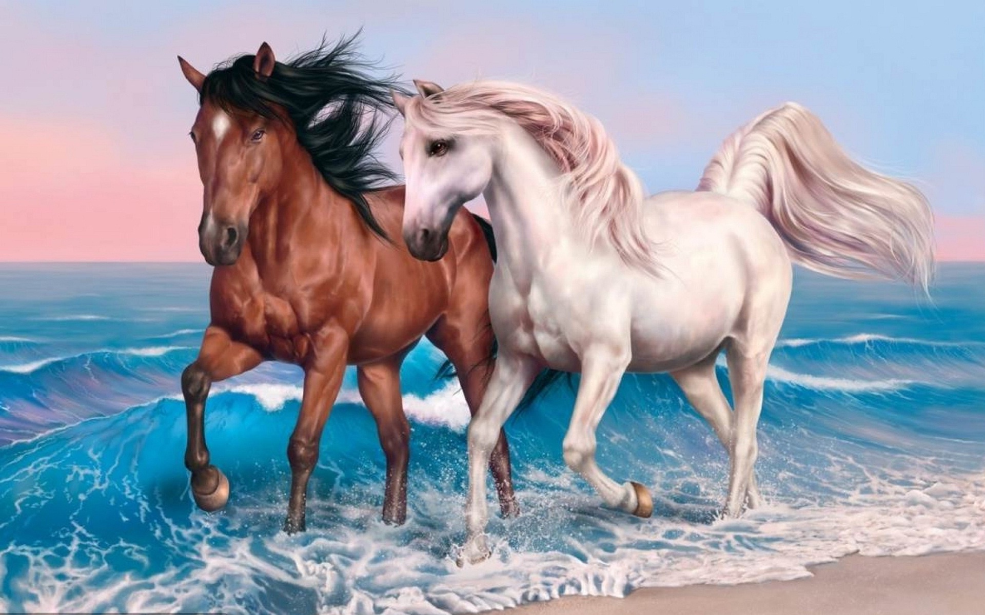 Horses On The Beach Wallpapers - Wallpaper Cave